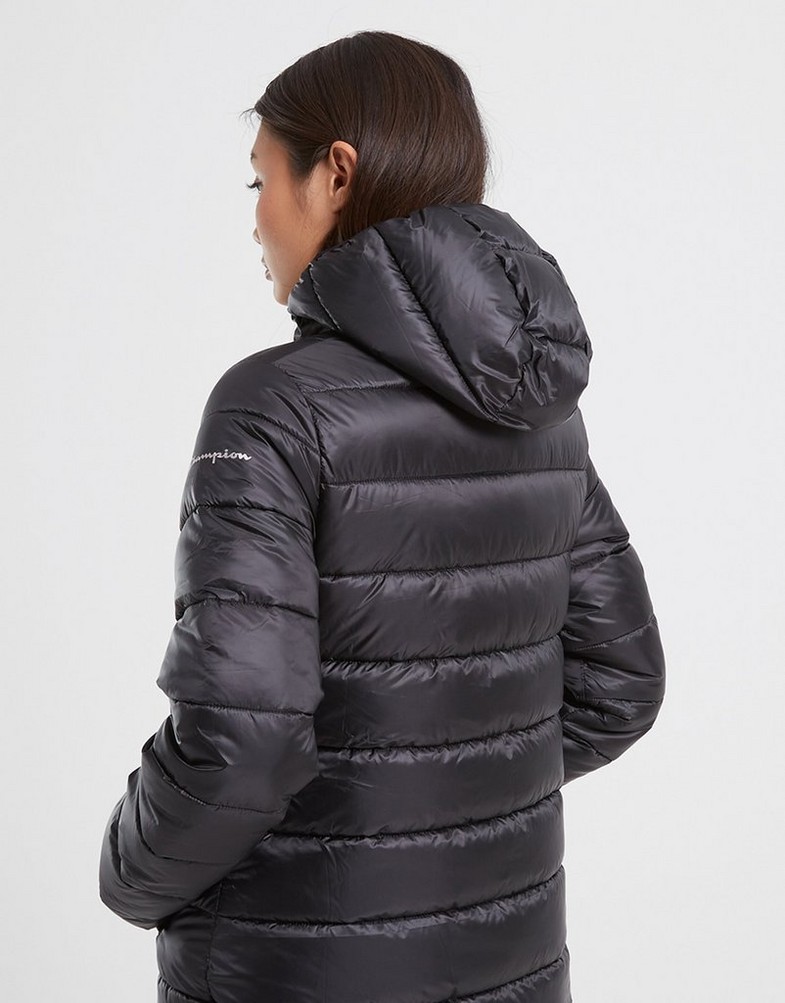 CHAMPION KURTKA ZIMOWA HOODED POLYFILLED JACKET 115750KK001 | kolor ...