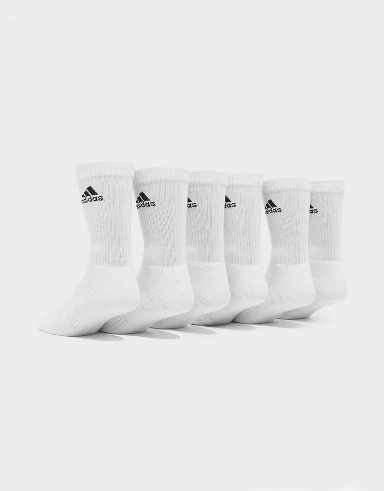 Șosete ADIDAS 6 PACK BADGE OF SPORT CUSHIONED CREW SOCKS DZ9353 • Alb ...