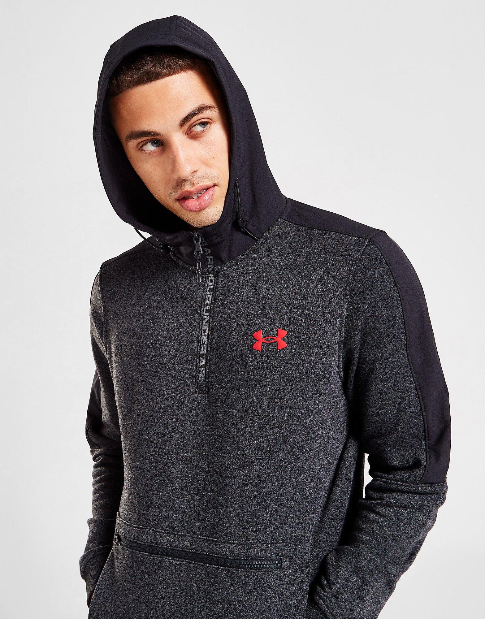UNDER ARMOUR Z KAPTUREM THREADBORNE 1/4 ZIP HOODIE 1372796-001 | kolor ...