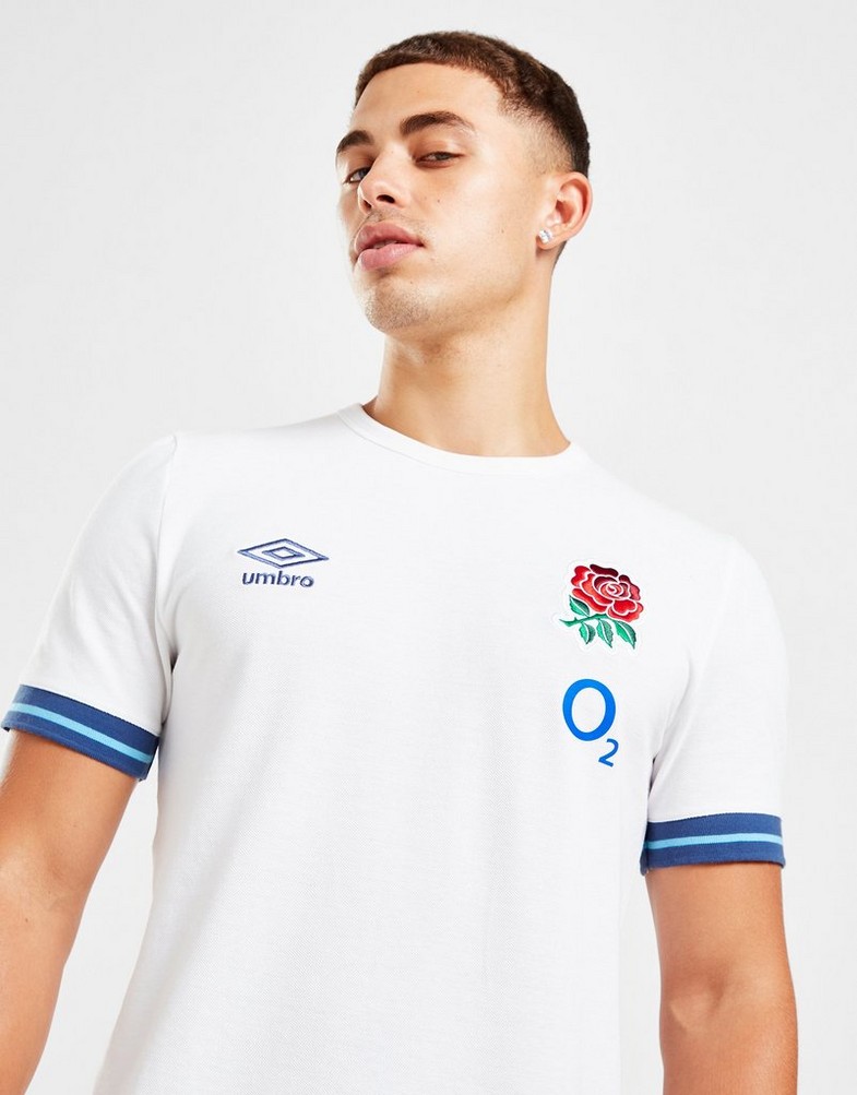 UMBRO KRÓTKI RĘKAW ENGLAND RFU PRESENTATION TOP 97111ULGA | kolor Biały ...