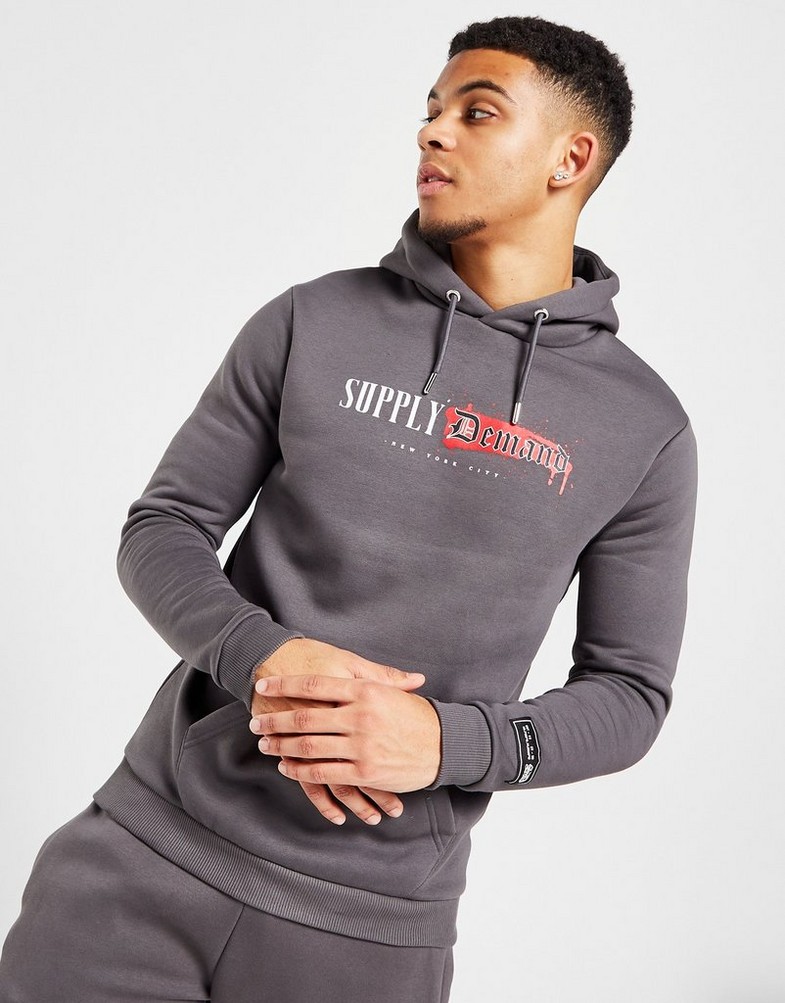 SUPPLY & DEMAND BLUZA Z KAPTUREM HOODED FLCE TP SUPTM16568 | kolor ...