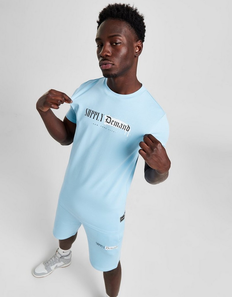 Tricouri SUPPLY&DEMAND TRICOU TAGGED TEE SKY SUPTM16641 • Albastru ...