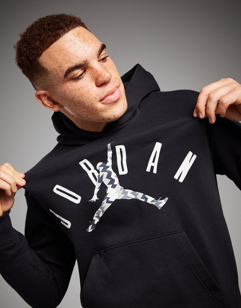 JORDAN BLUZA Z KAPTUREM M J FLT MVP HBR FLC PO FD7415-010 | kolor Czarny Męskie Ubrania w JD Sports