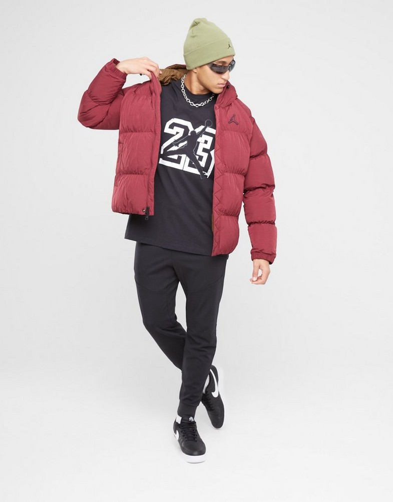 JORDAN PÓLÓ M J FLT ESS JM SS CREW FB7394-011 szín Fekete Férfi Ruházat ...