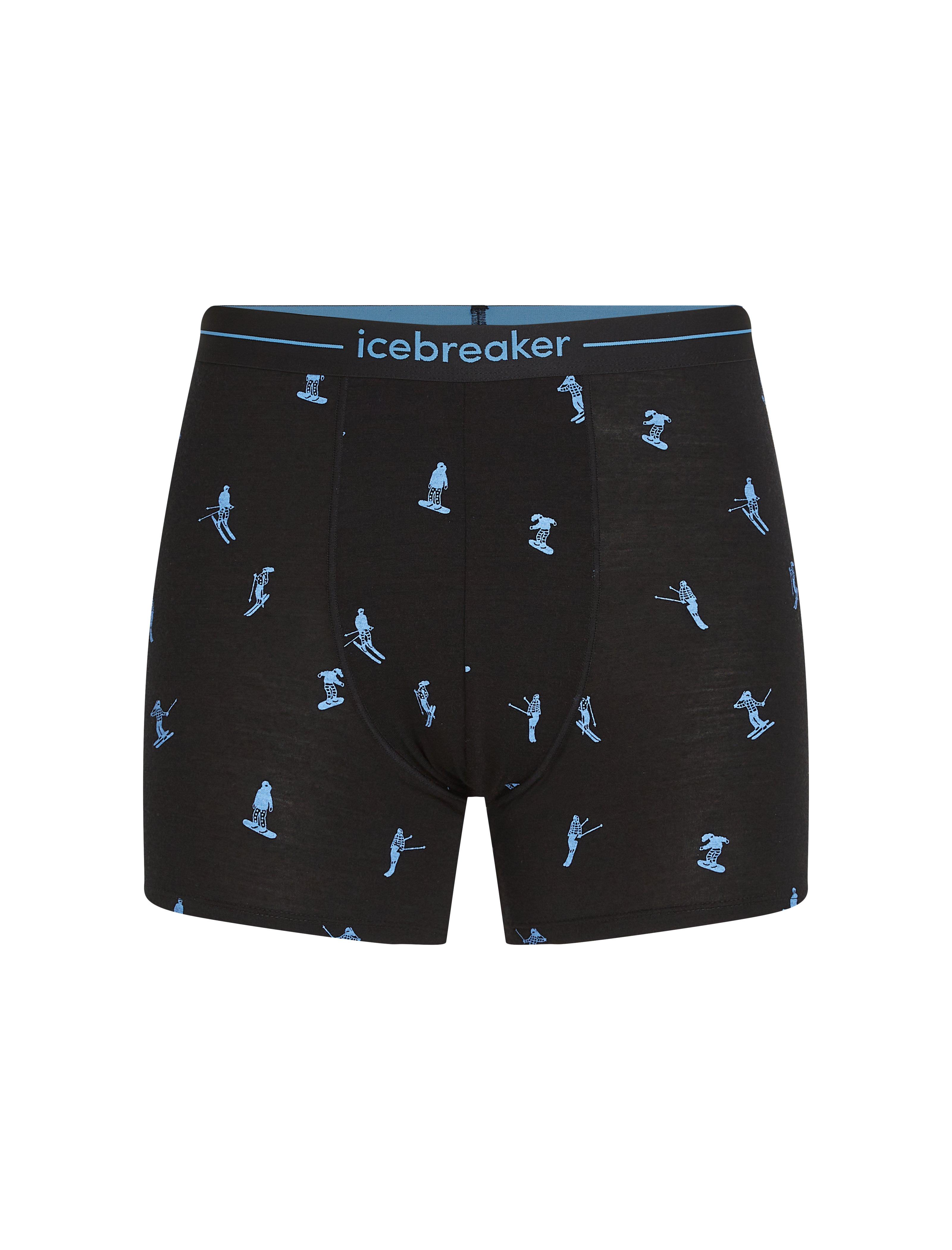 Icebreaker Men's 150 Anatomica Boxers - Ski Day / Black | Tiso