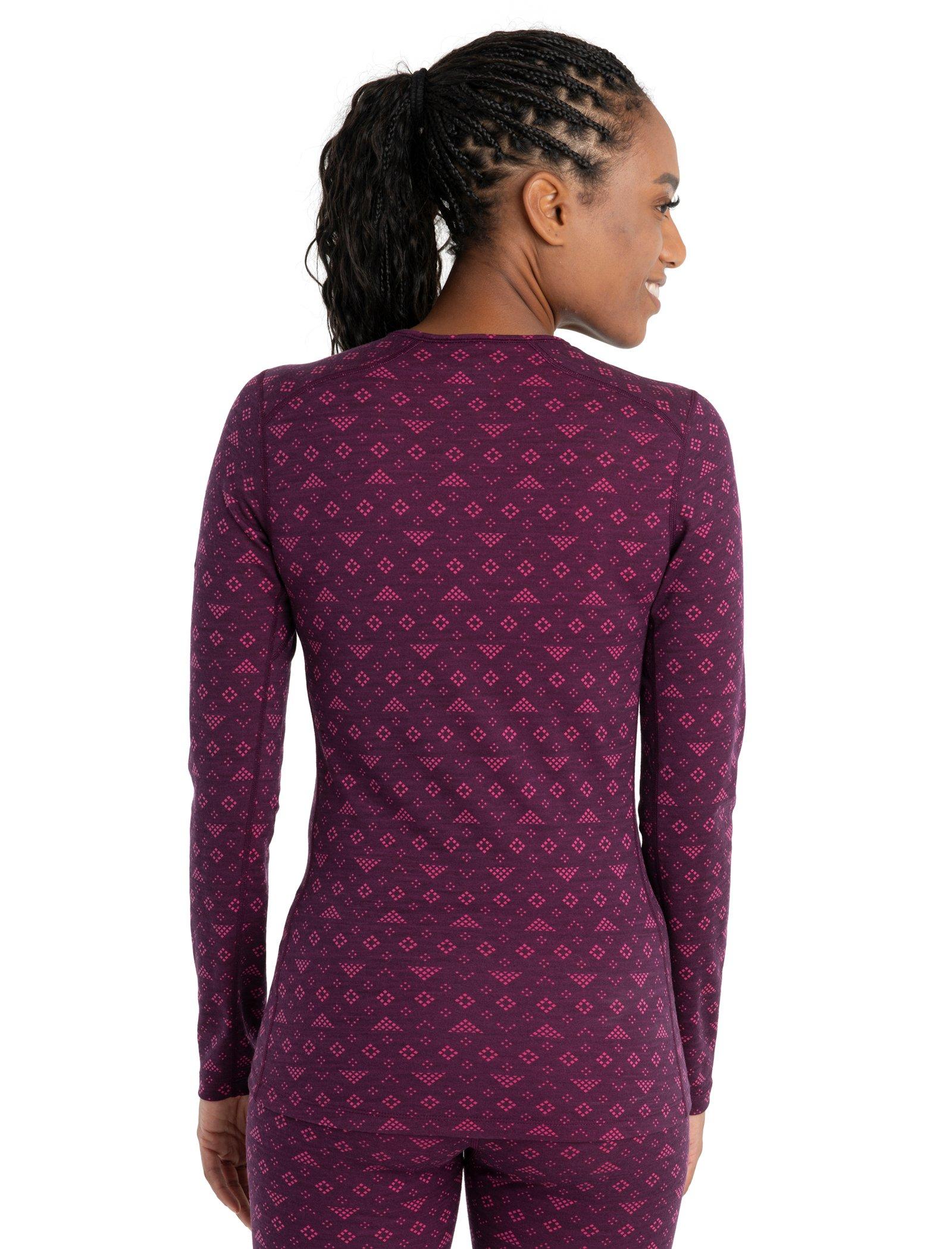 Icebreaker Women's 200 Oasis LS Crewe Top - First Snow/Purple | Tiso