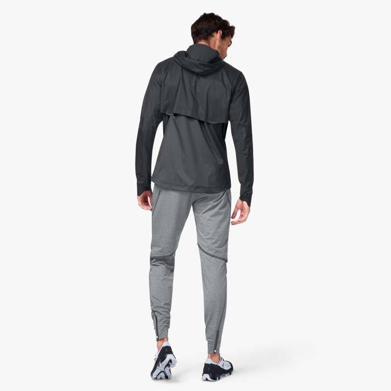 On - Men's Weather Jacket - Black / Shadow | Men's Running Jackets ...