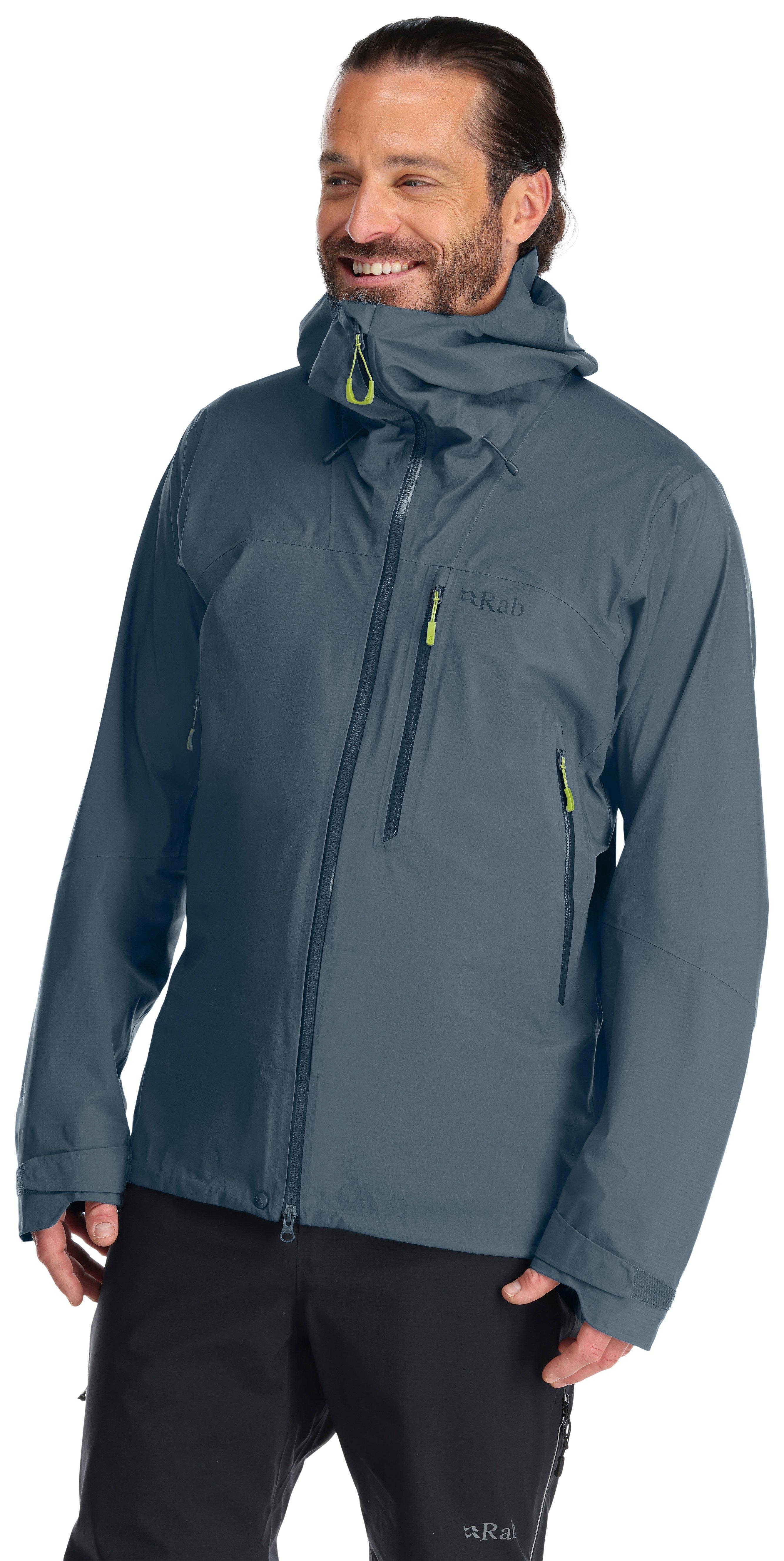 Men's Rab Firewall Jacket Black | Waterproof Jackets | Tiso UK