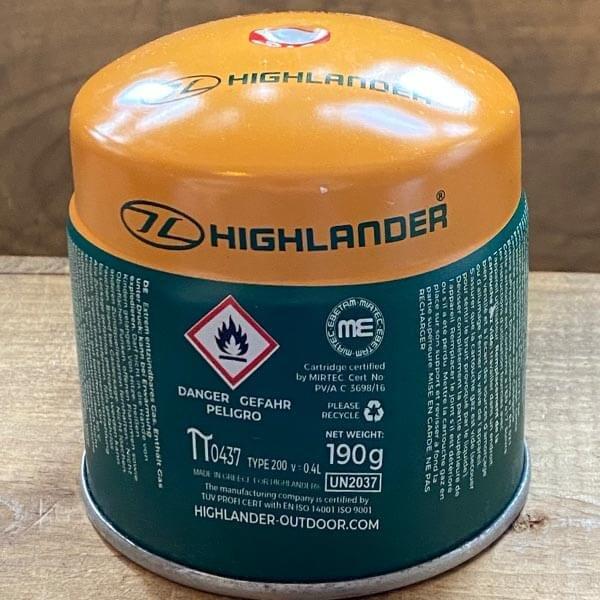 Highlander Pierceable Gas Cartridge 190