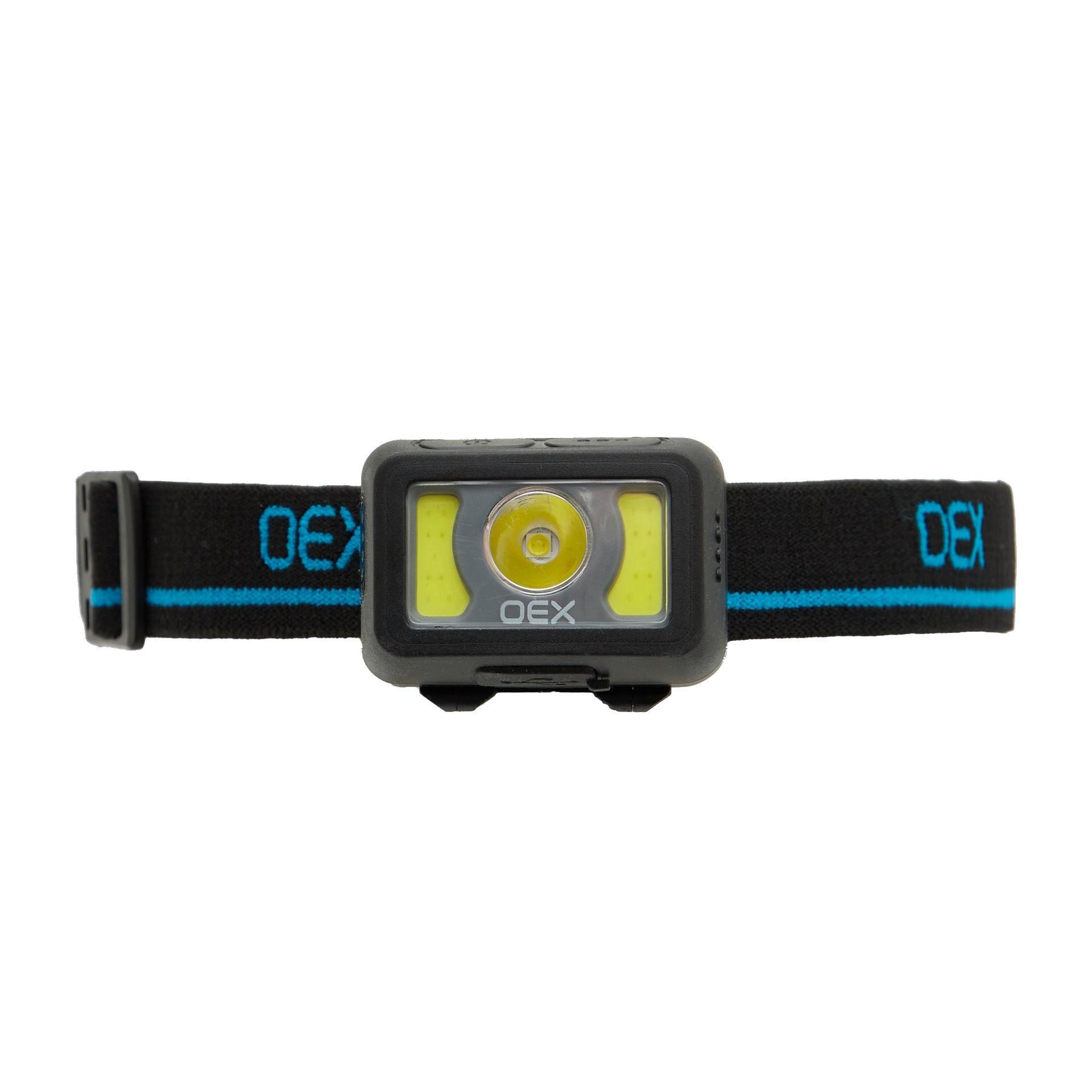 OEX 500L Rechargeable LED Head Torch - Black | Tiso