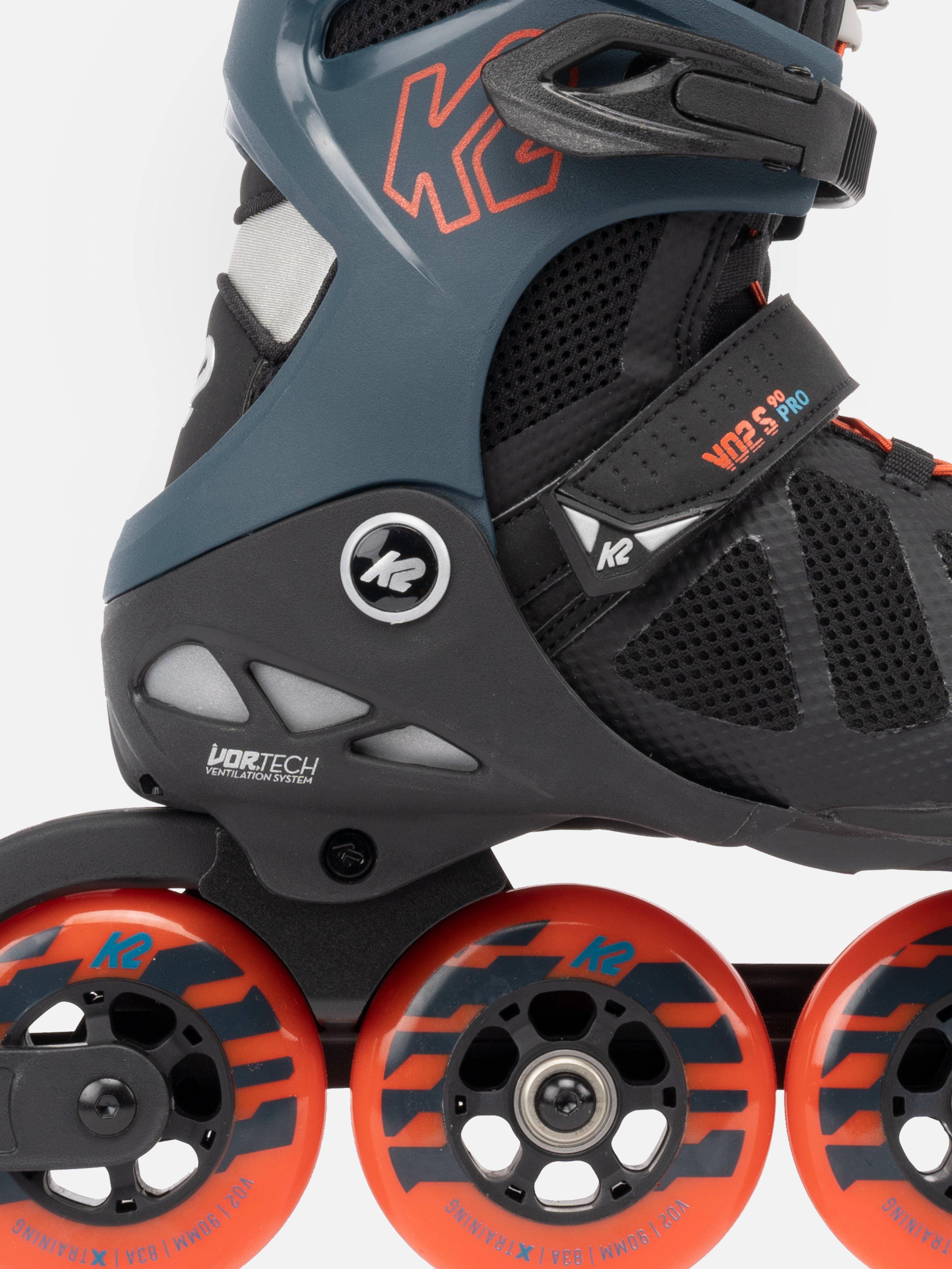 K2 womens Roller Blades VO2 90 PRO X-training Size 7.5 90mm Inline ...