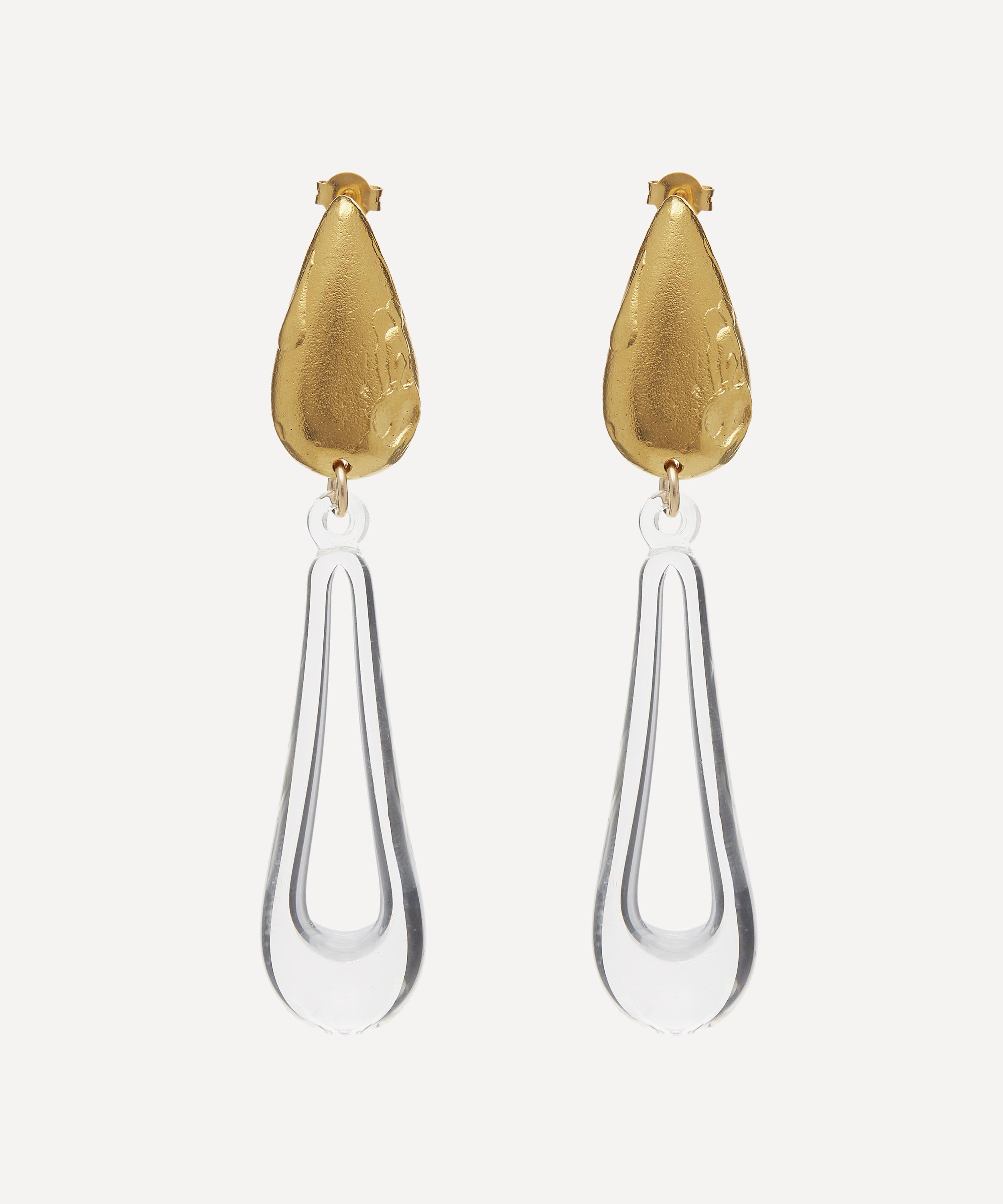 Alighieri Gold-plated The Dusky Hue Glass Drop Earrings | ModeSens