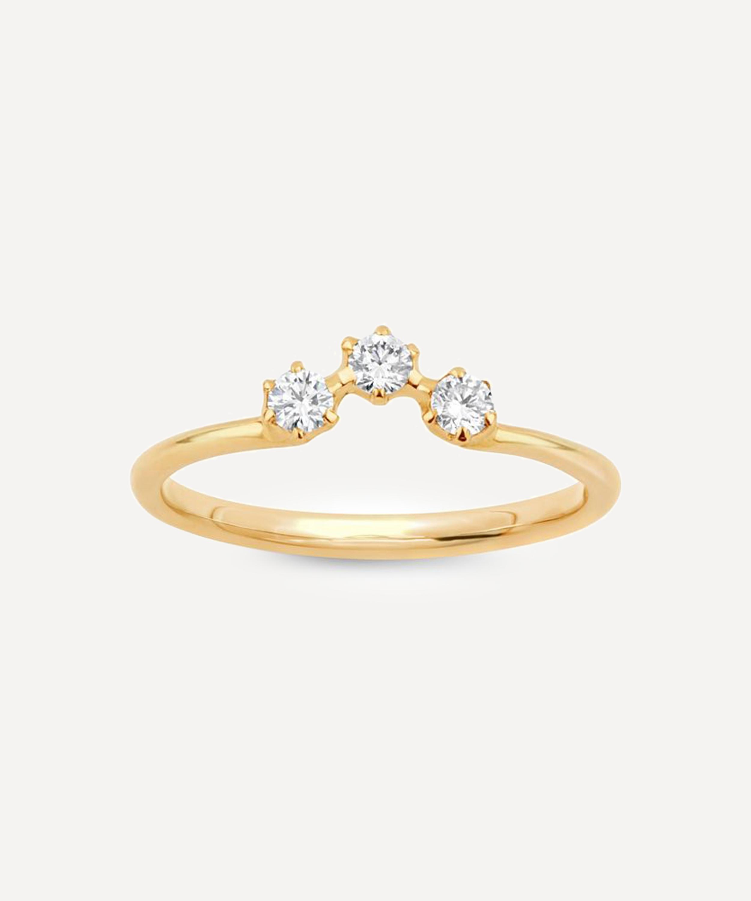 Gold Ellie Diamond Crown Ring | Liberty
