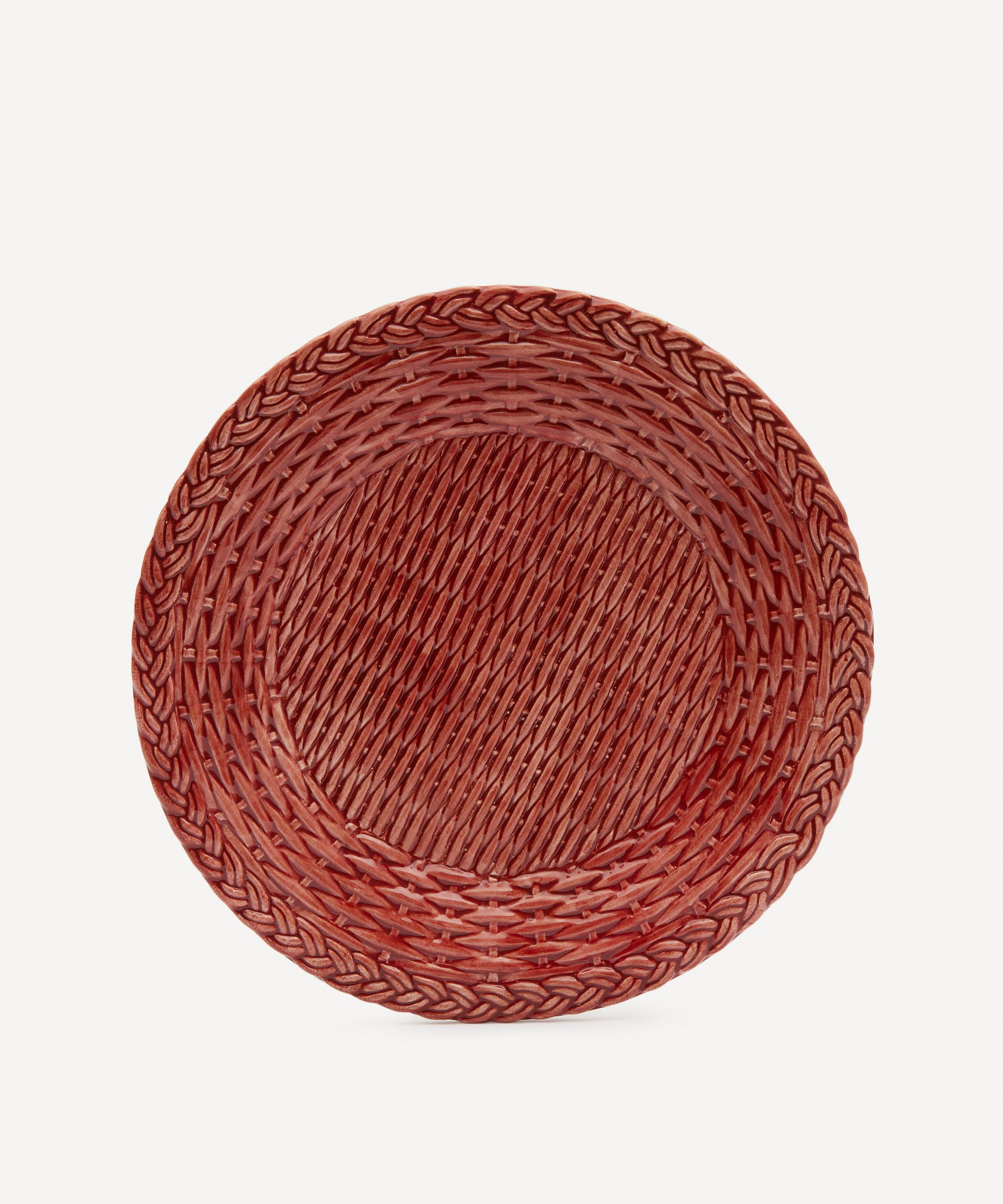 Les Ottomans Wicker Ceramic Side Plate In Wine | ModeSens