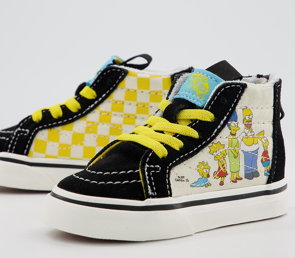 Vans Sk8 Hi Zip Toddler Trainers The Simpsons 19872020 - Unisex