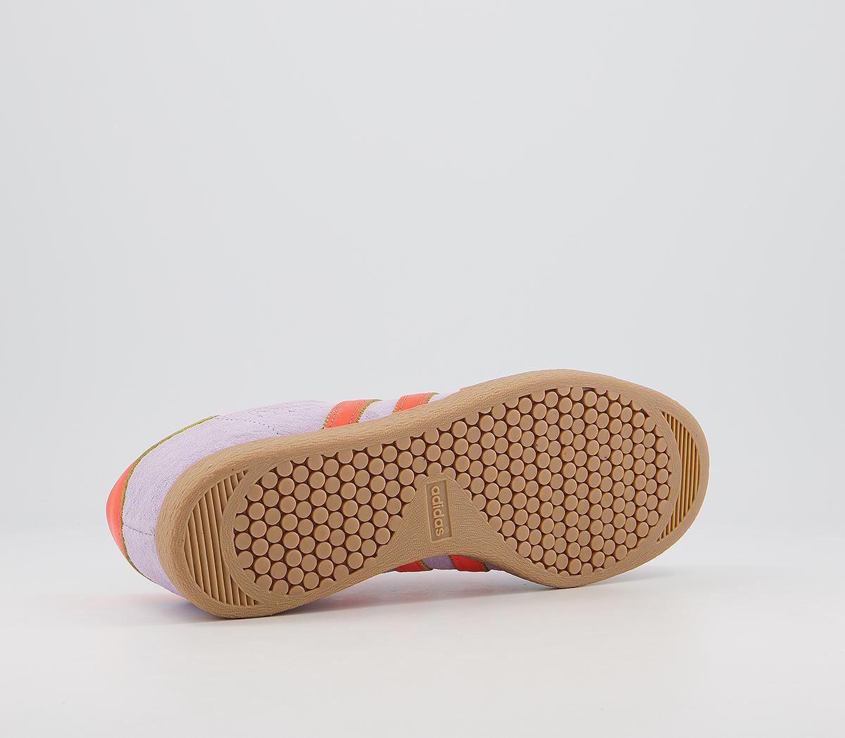 adidas Stadt Trainers Purple Tint Signal Coral Shock Yellow - Unisex Sports