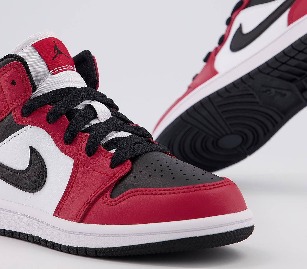 Jordan Jordan 1 Mid Ps Trainers Black Gym Red - Unisex