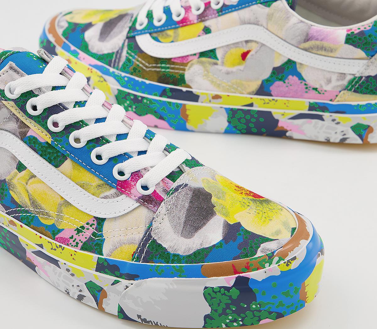Vans x KENZO Og Old Skool Lx Kenzo Floral Yellow True White - Unisex Sports