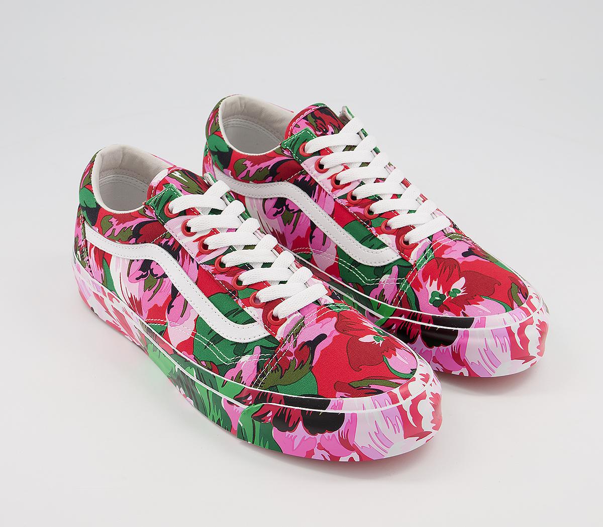 Vans x KENZO Og Old Skool Lx Trainers Kenzo Floral Red True White ...