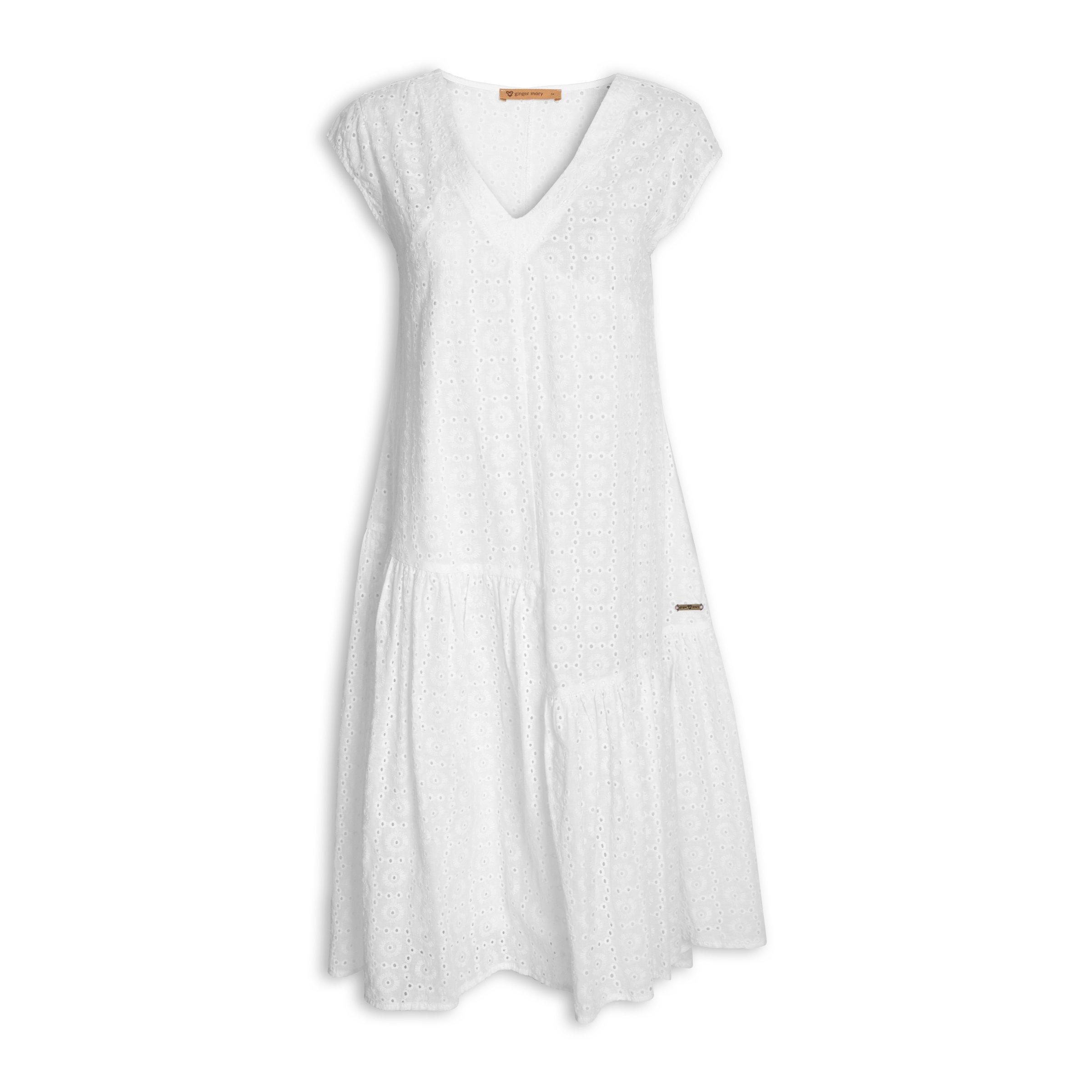 Buy Ginger Mary White Tiered Dress Online | Truworths