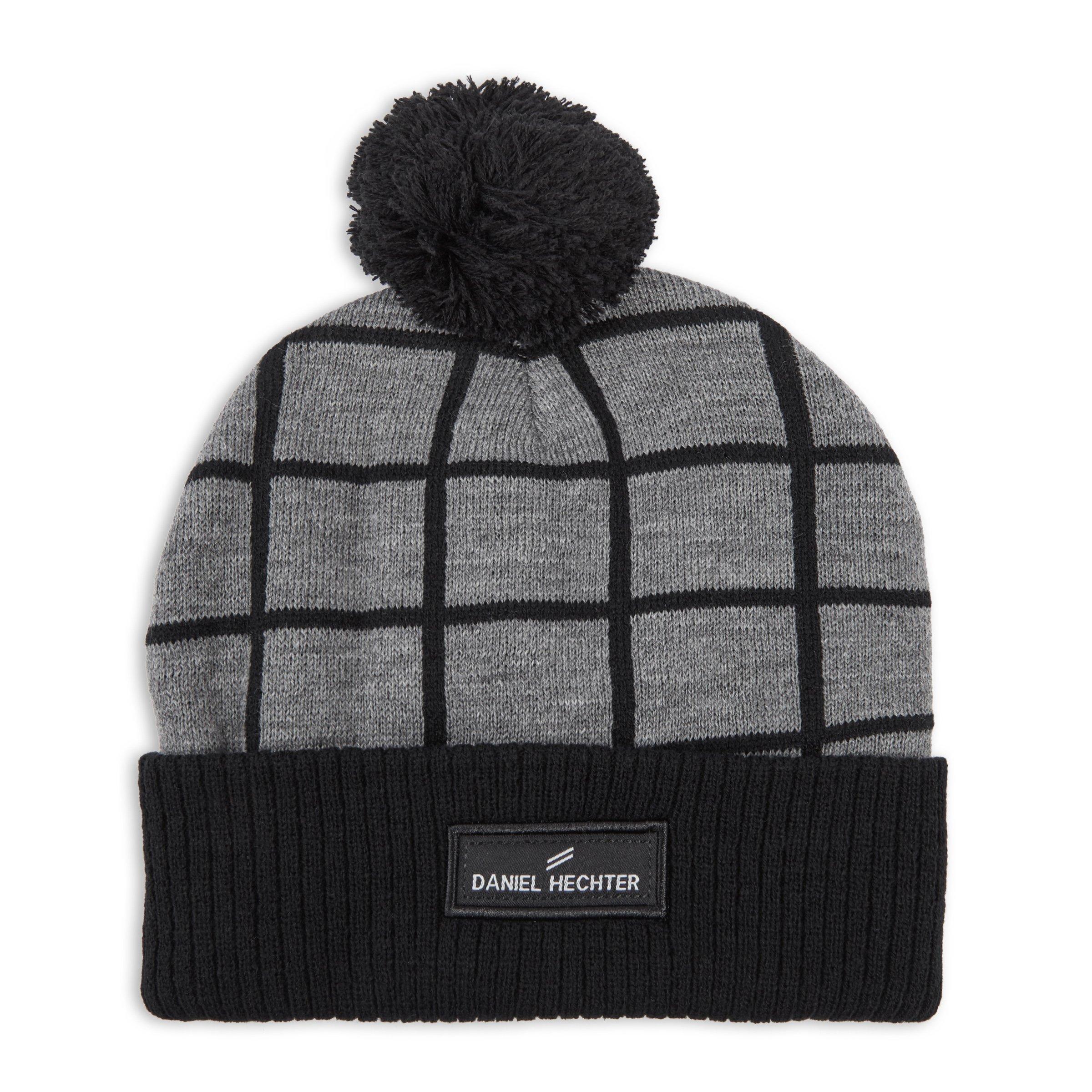 Grey Grid Check Beanie (3051361) | Daniel Hechter