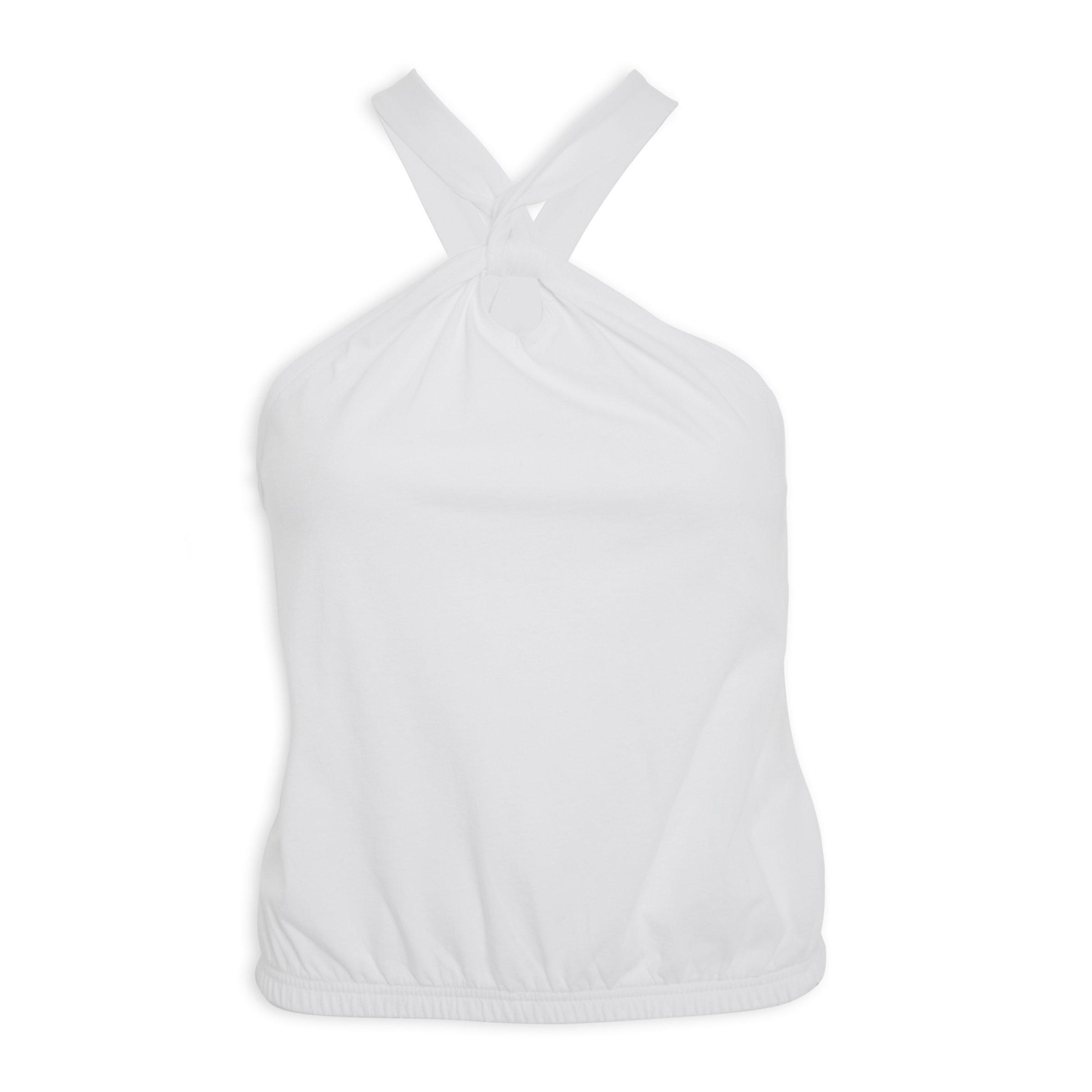 White Halter Neck Top (3053003) | TRS
