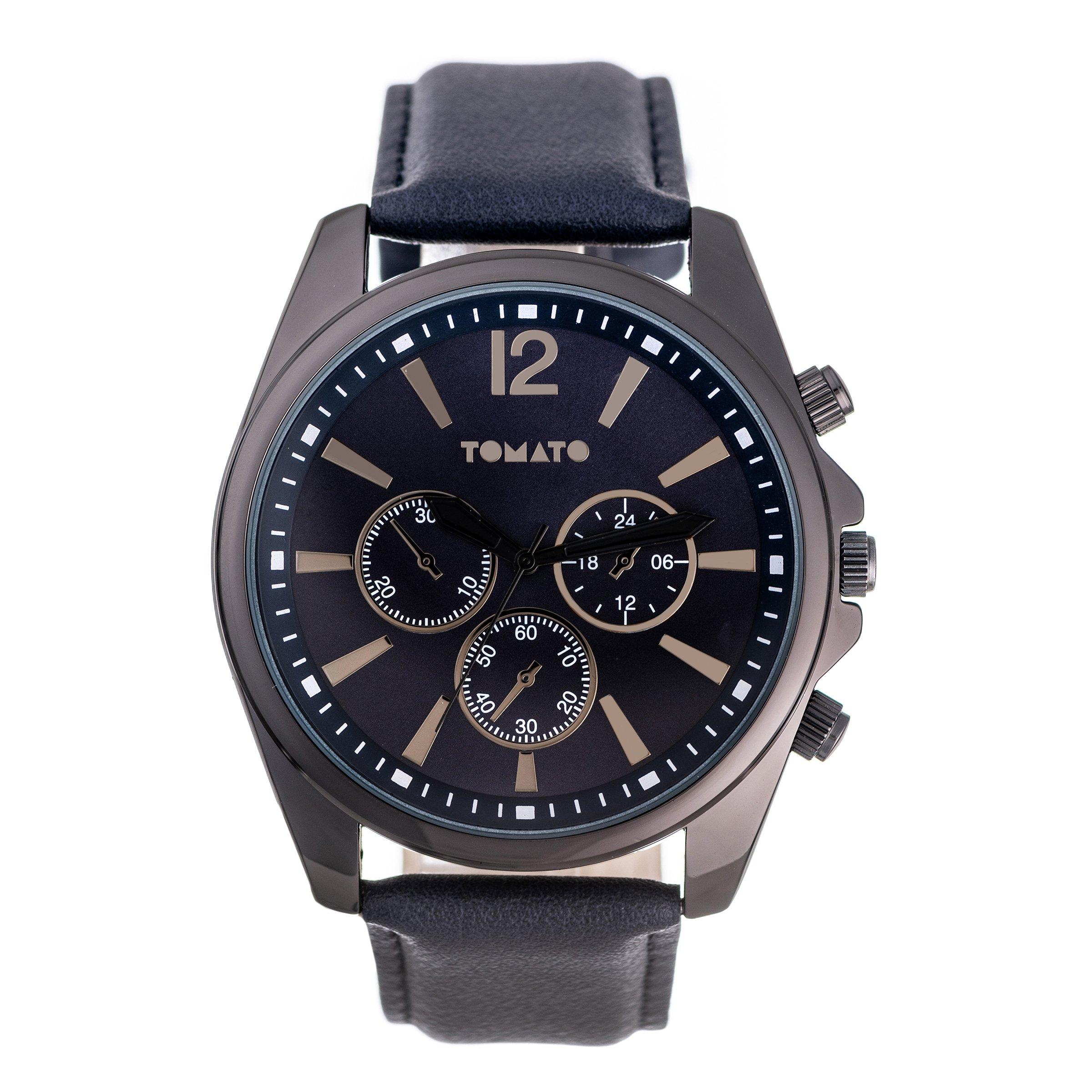 Navy Synthetic Leather Watch (3063487) | Tomato