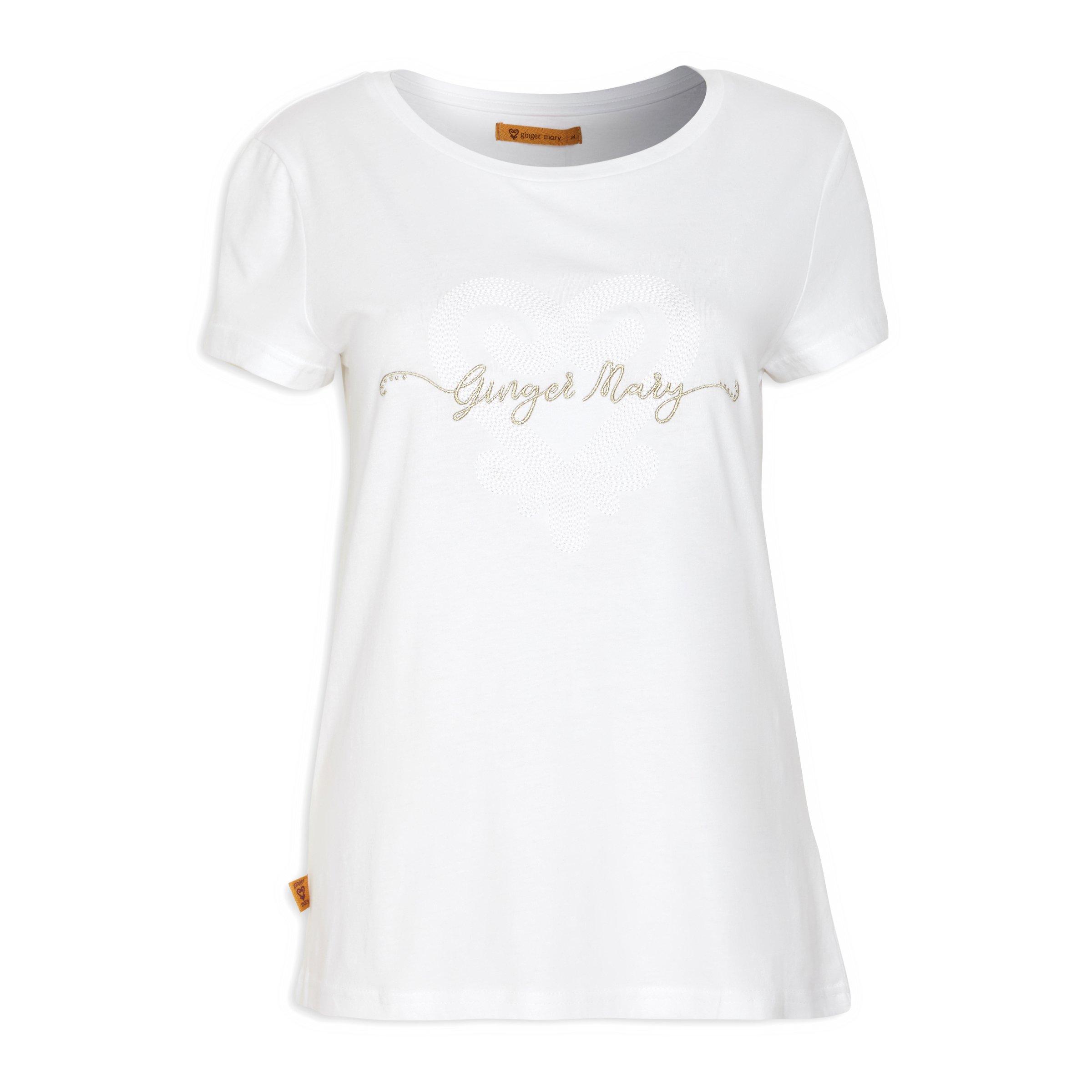 White Branded Tee (3065869) | Ginger Mary