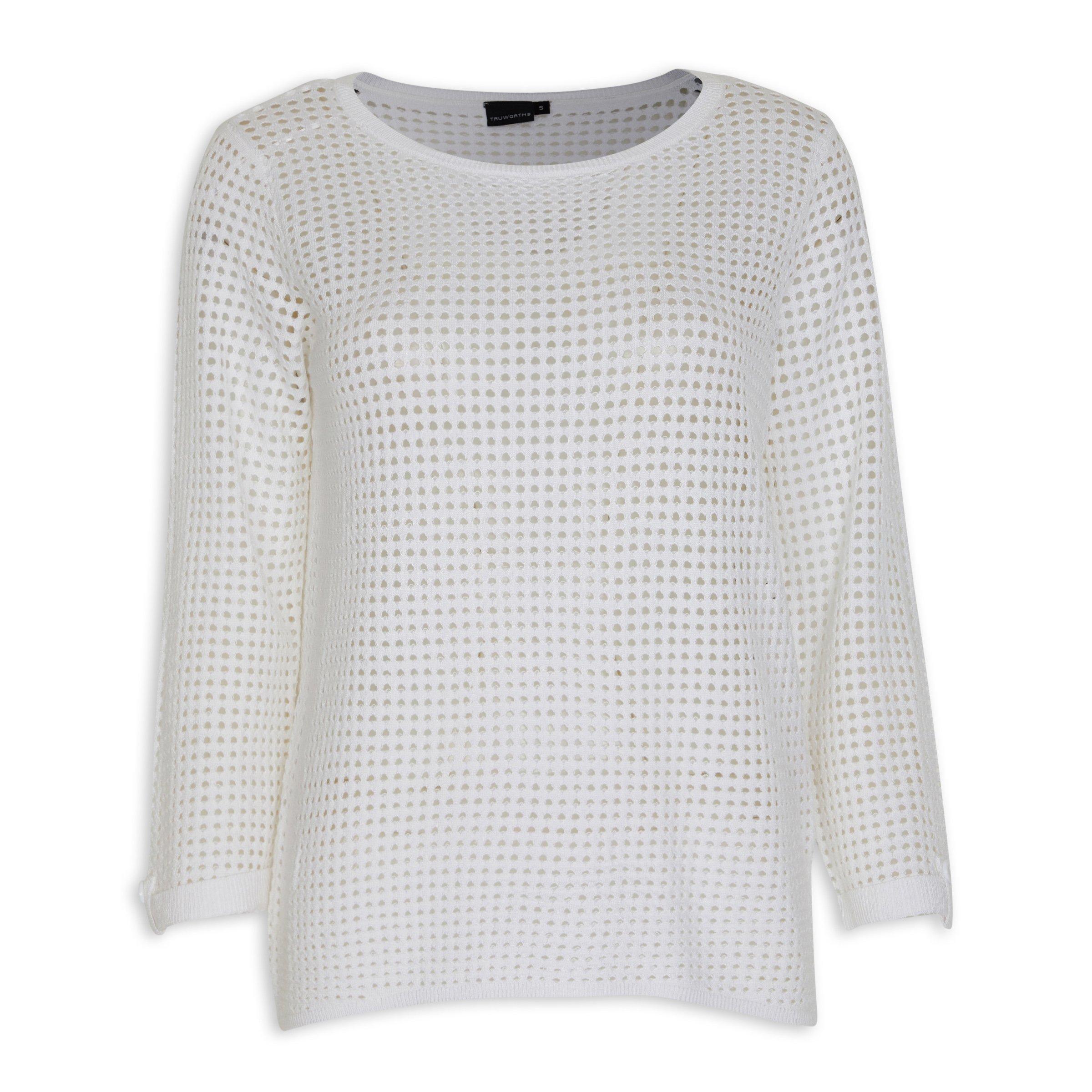 White Mesh Sweater (3066677) | Truworths