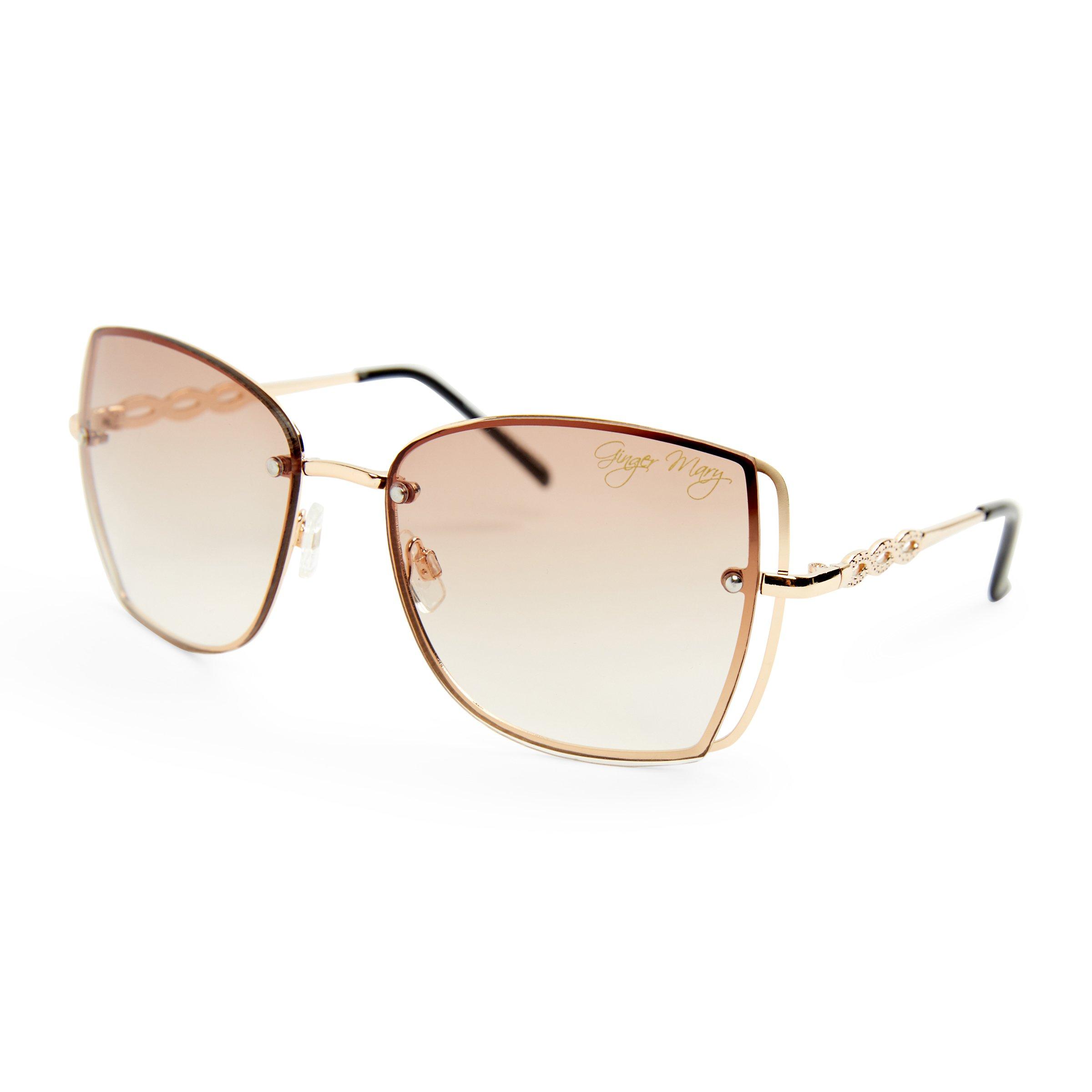 Gold Rimless Sunglasses (3069691) | Ginger Mary