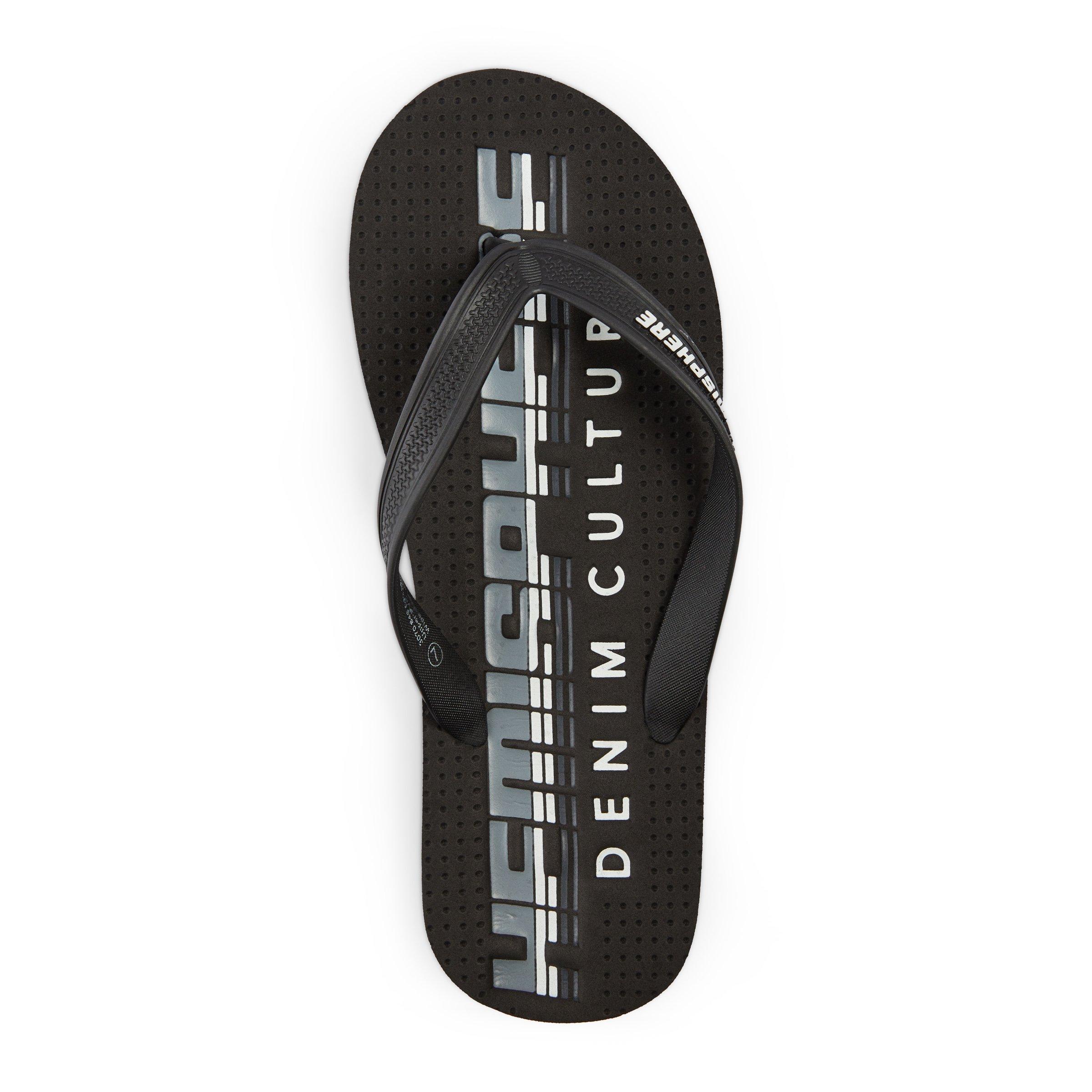 Black Branded Flip Flops (3070840) | Hemisphere