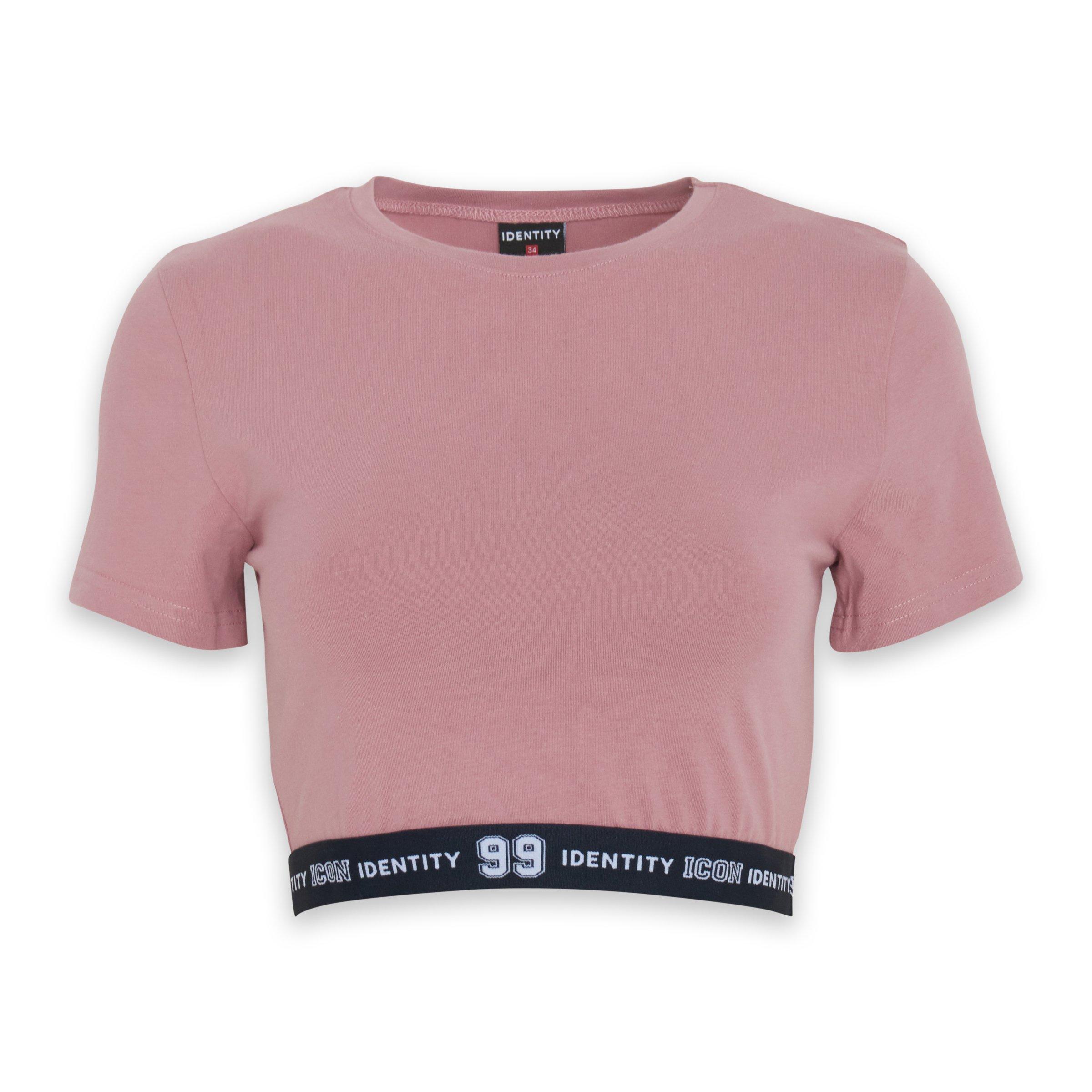 Pink Branded Crop Top (3073110) | Identity