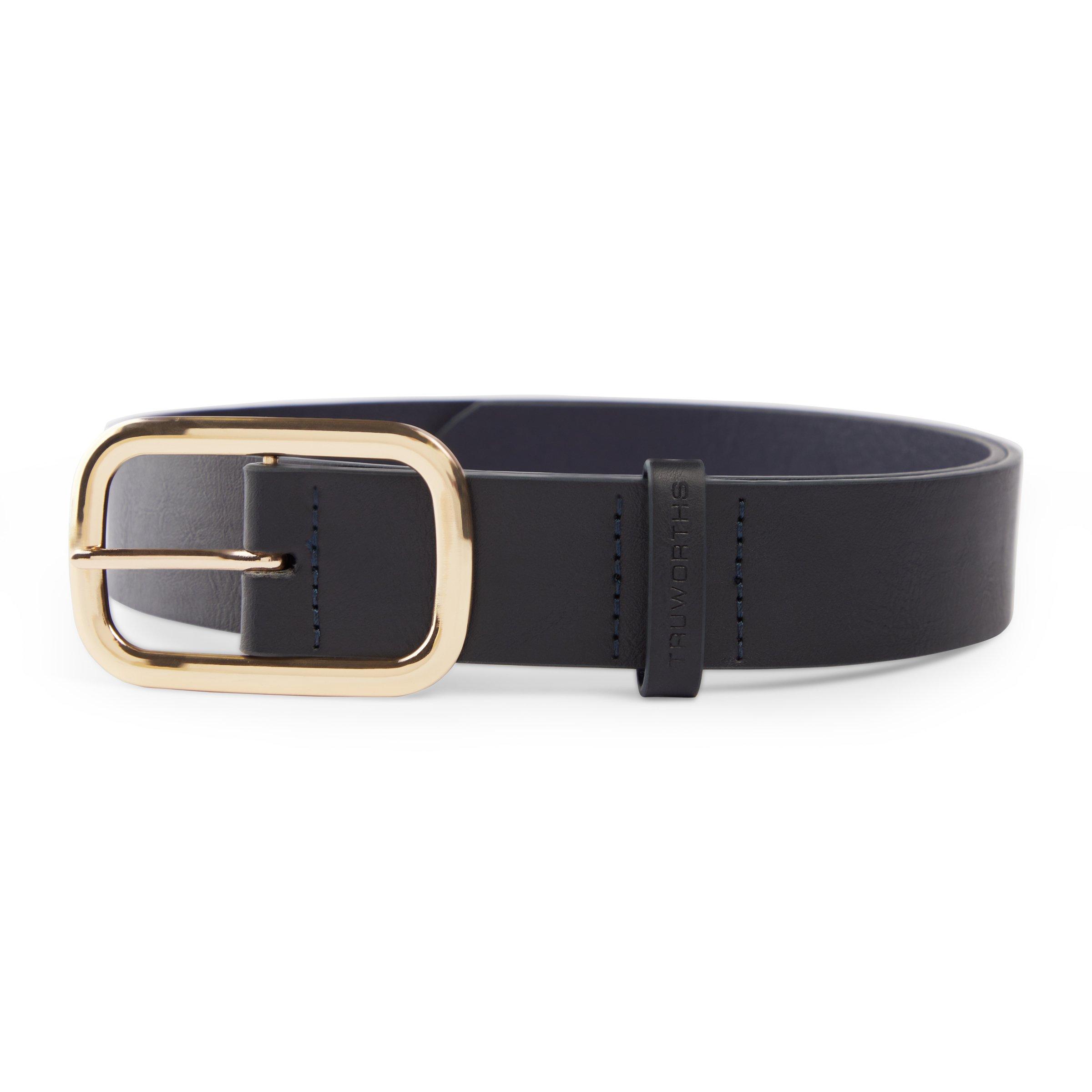 Navy Rectangular Buckle Belt (3081058) | Truworths