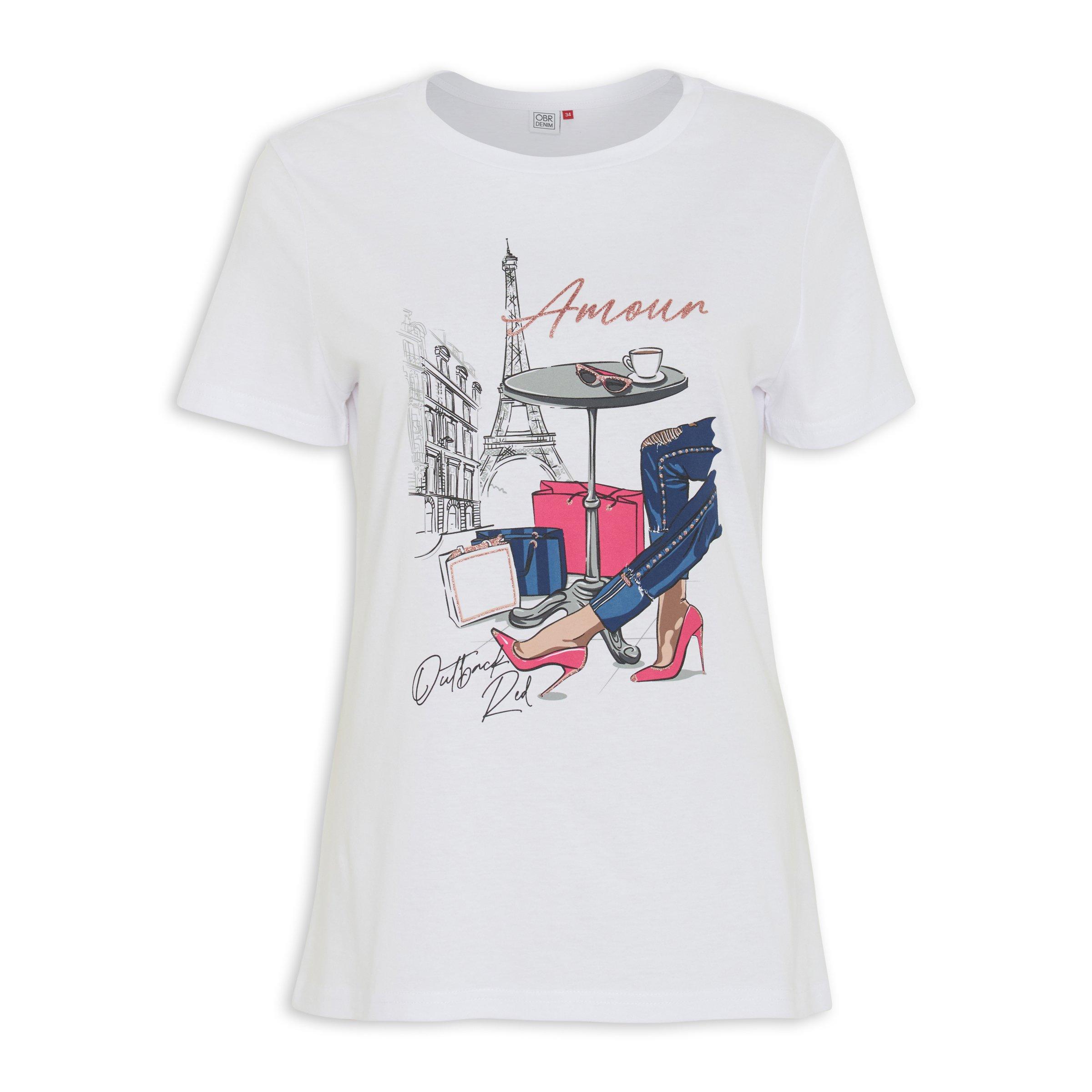 White Graphic Tee (3082632) | OUTBACK RED