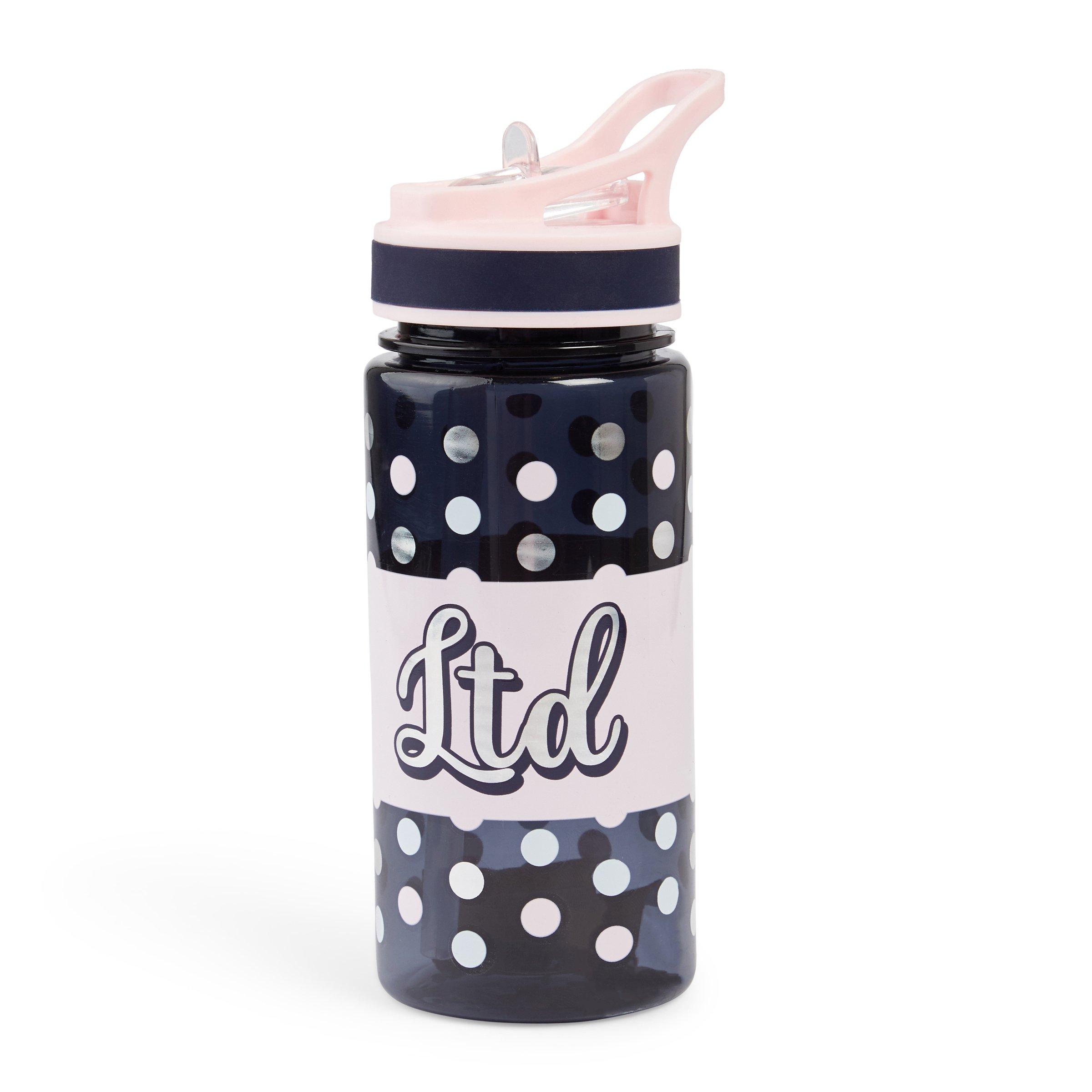 Girls Navy Spot Water Bottle (3085605) | LTD Kids