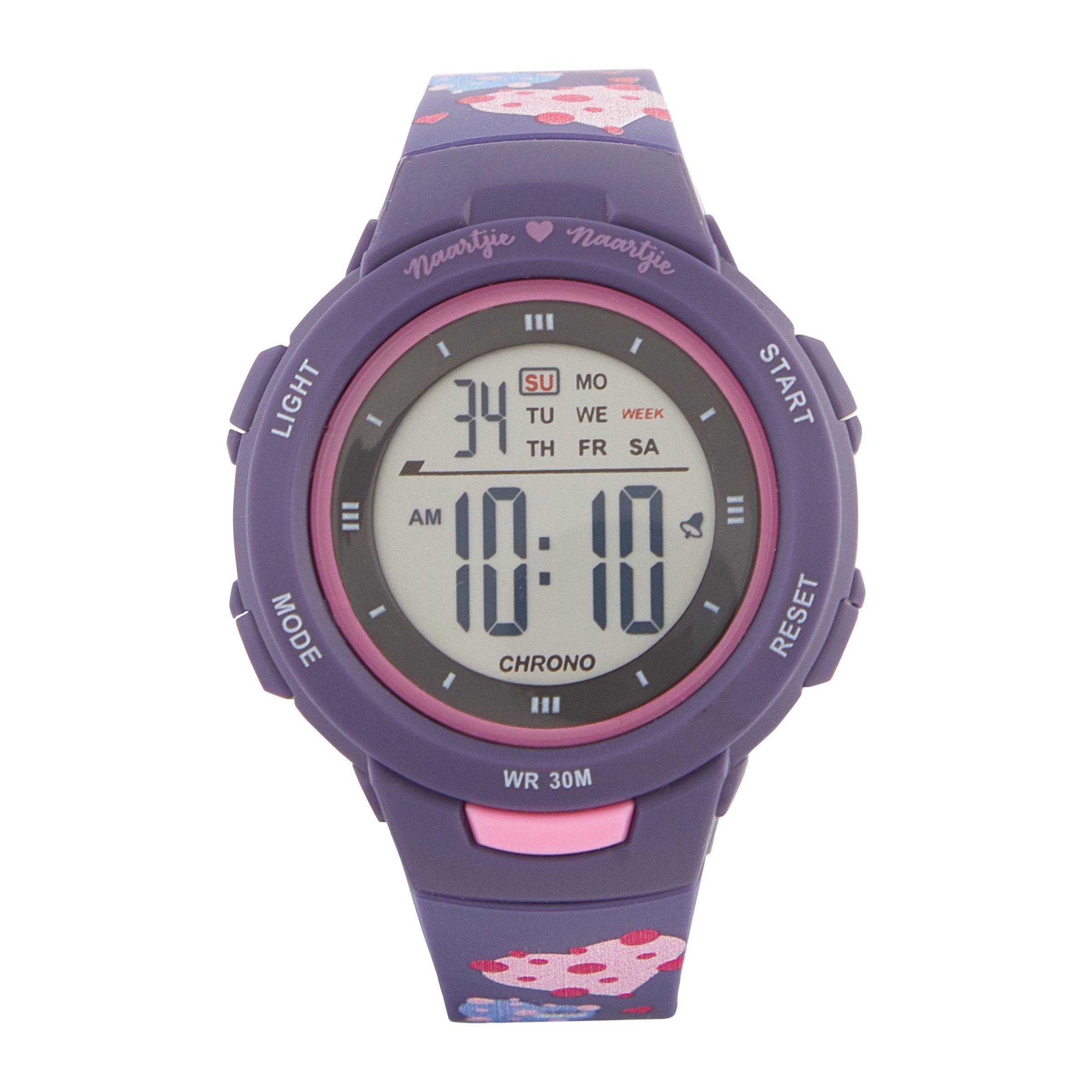 Purple Heart Print Digital Watch (3086448) | Naartjie