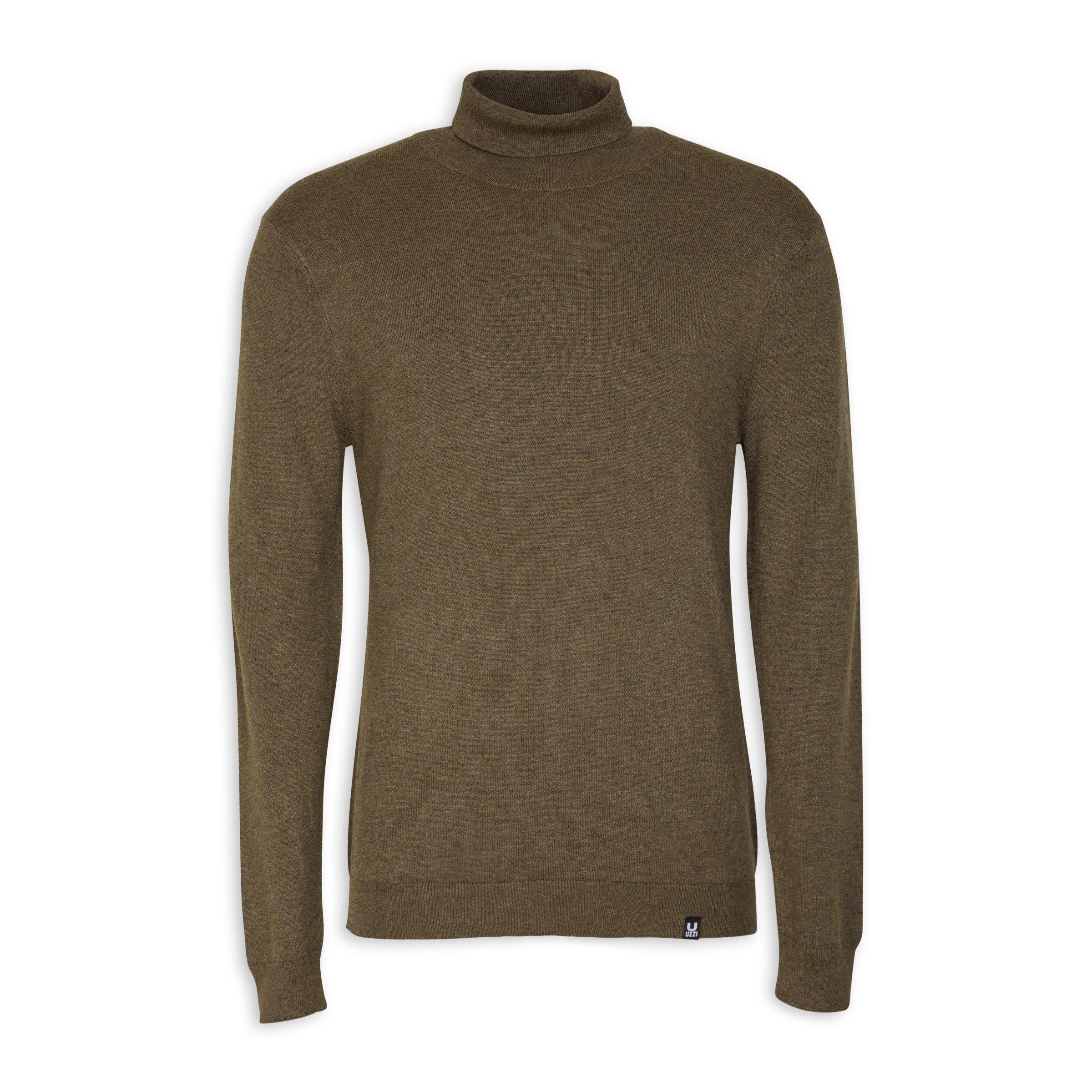Brown Melange Polo Neck (3088099) | UZZI