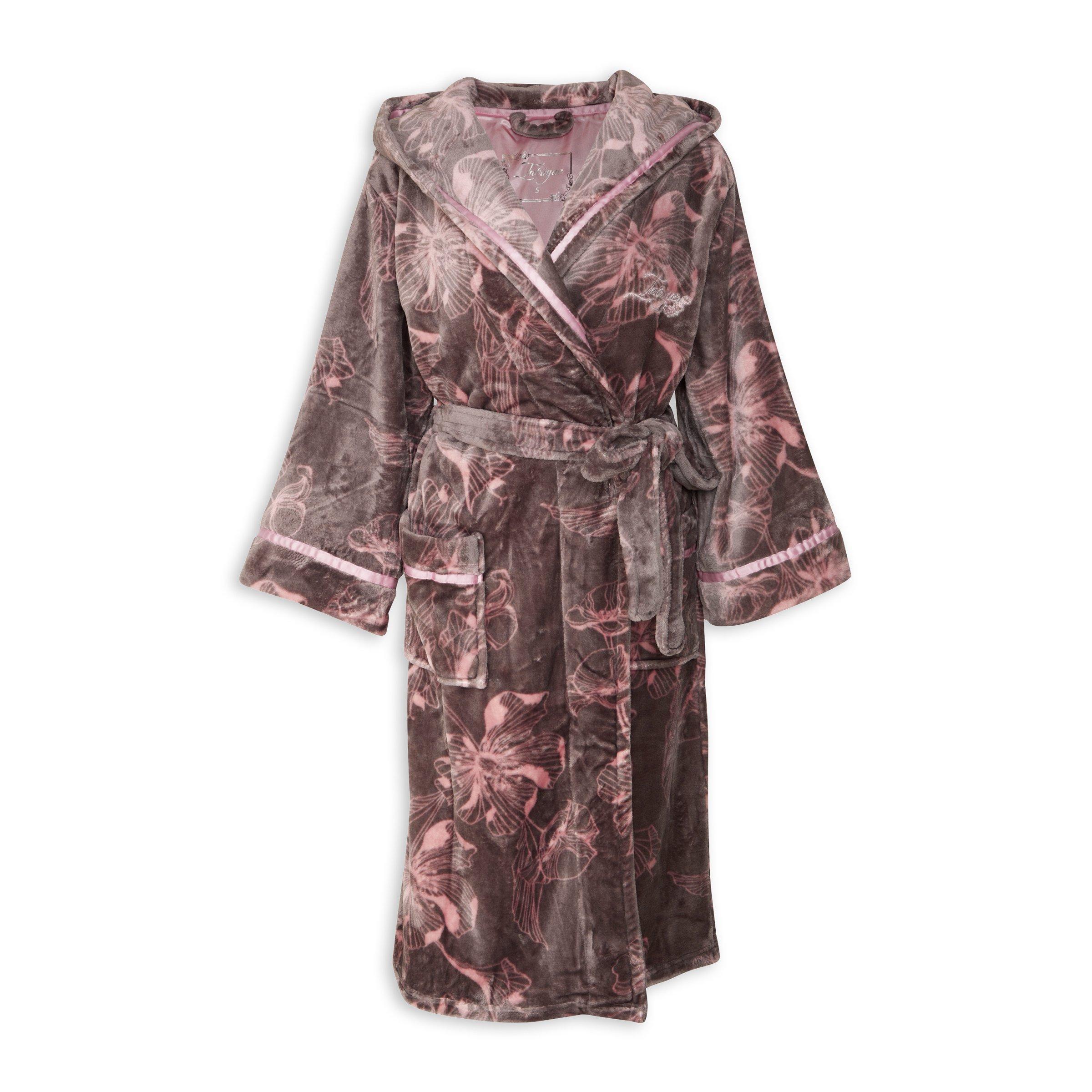 Floral Print Hooded Gown (3089370) | Intrigue