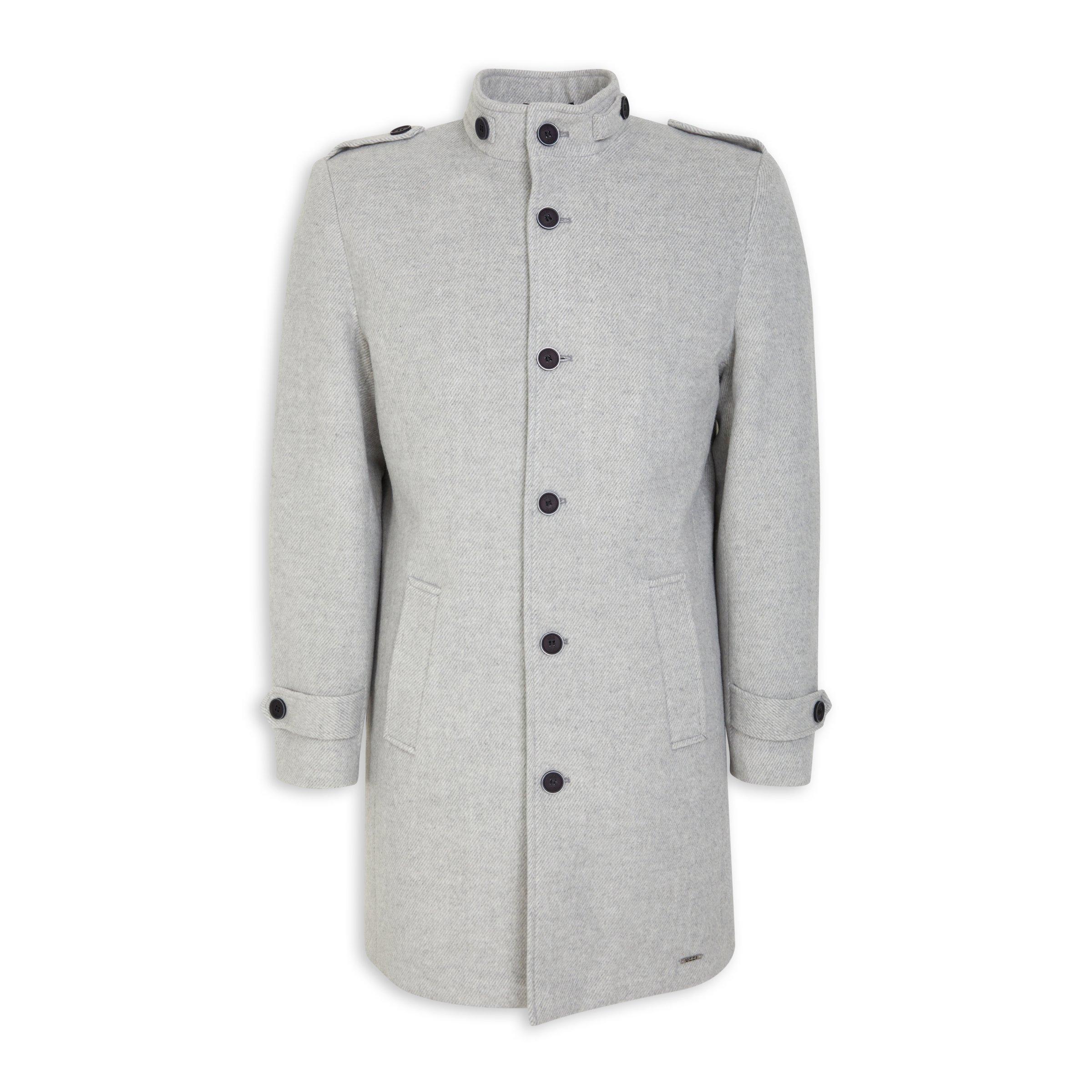 Grey Pea Coat (3090237) | UZZI