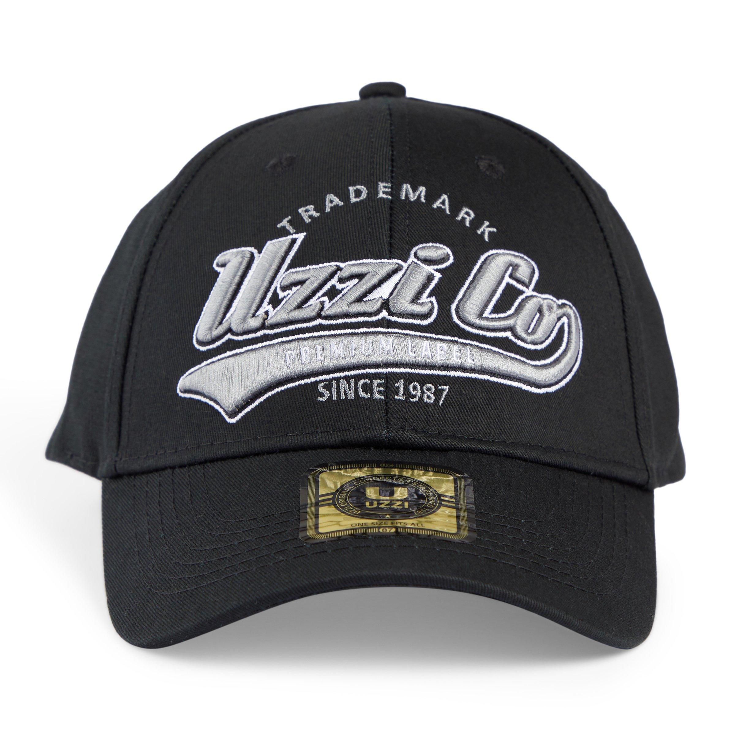 Black Branded Peak Cap (3090339) | UZZI