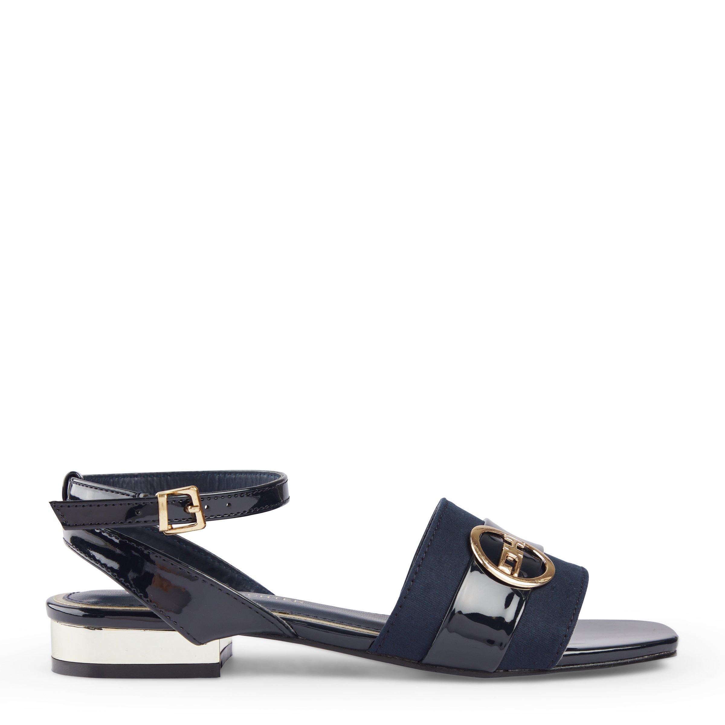 Navy Low Block Heel Sandal (3091637) | Daniel Hechter