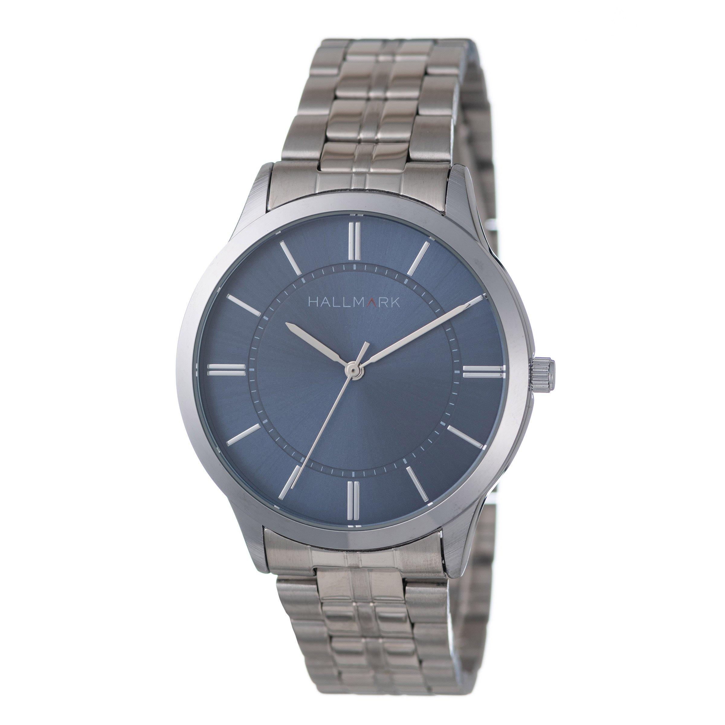 Silver Metal Navy Dial Watch (3095848) | Hallmark
