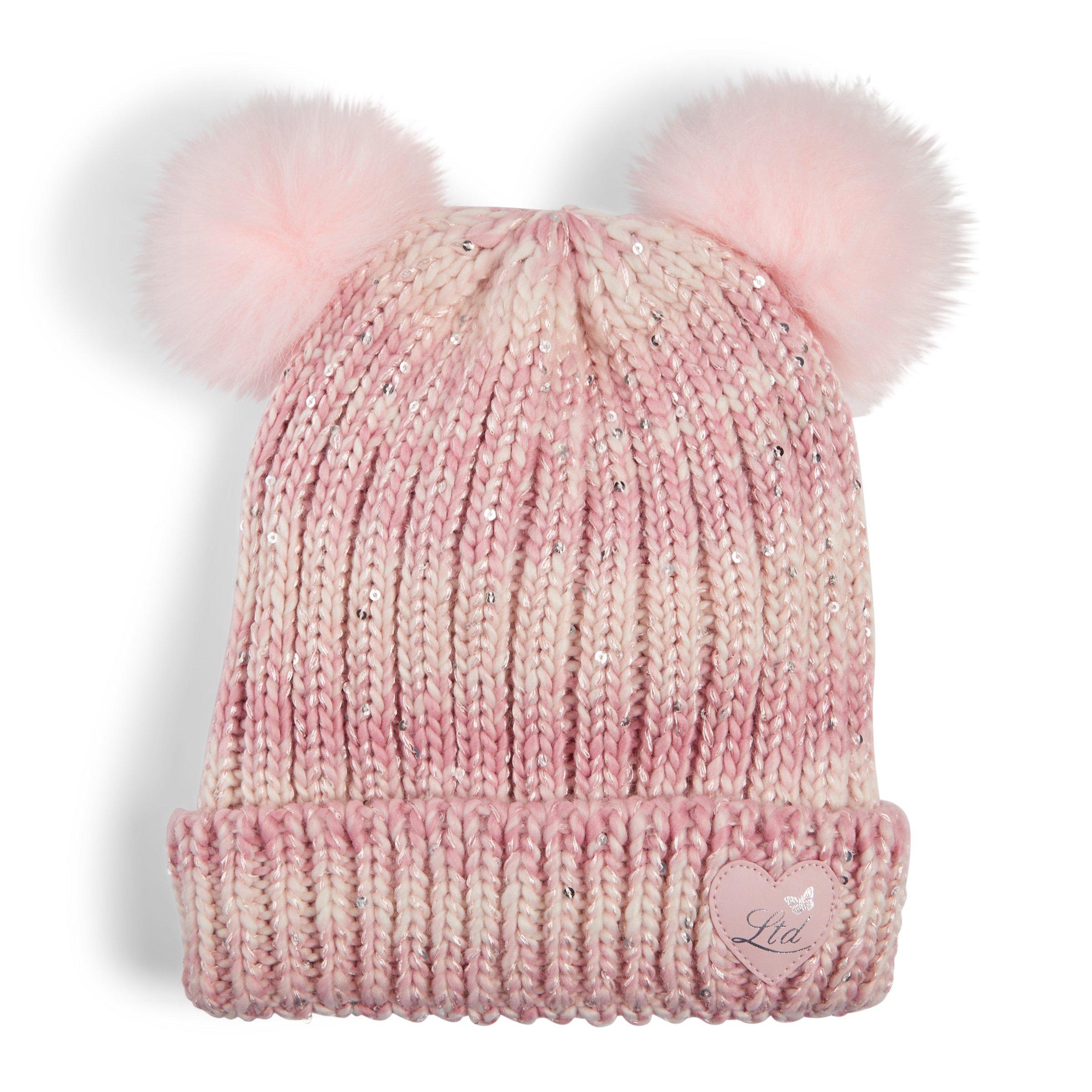Girls Pink Pom Pom Beanie (3096278) | LTD Kids