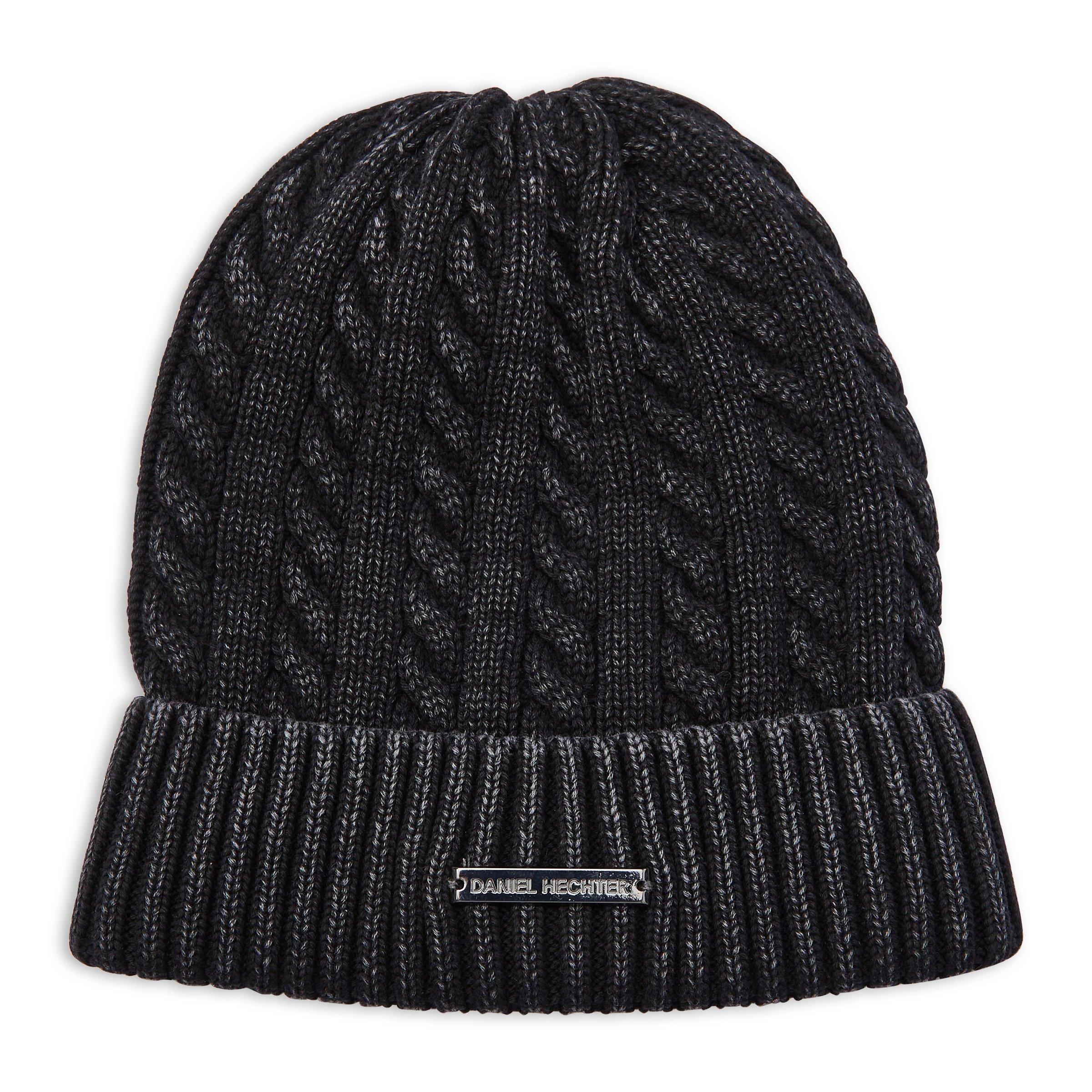 Black Acid Wash Beanie (3096870) | Daniel Hechter