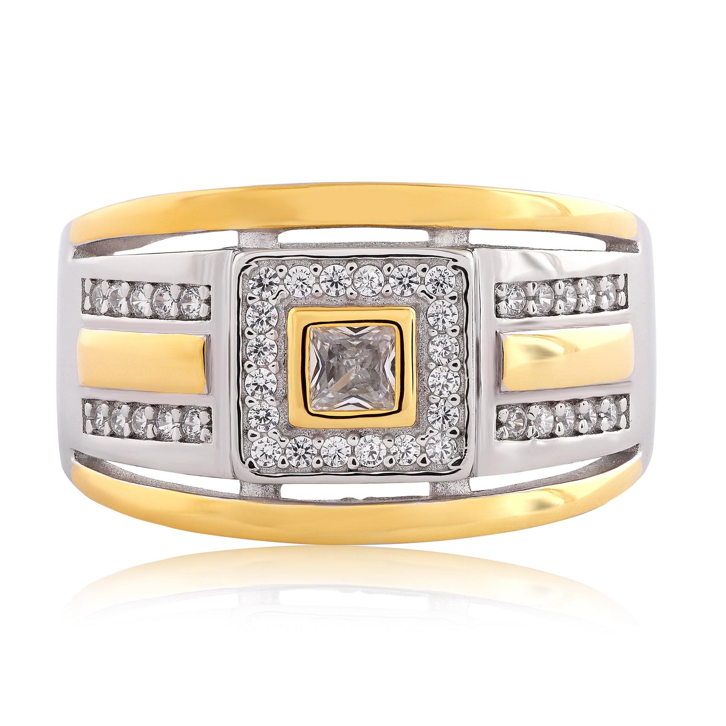 Broad Square Centre Ring (3097506) | Sterling Silver