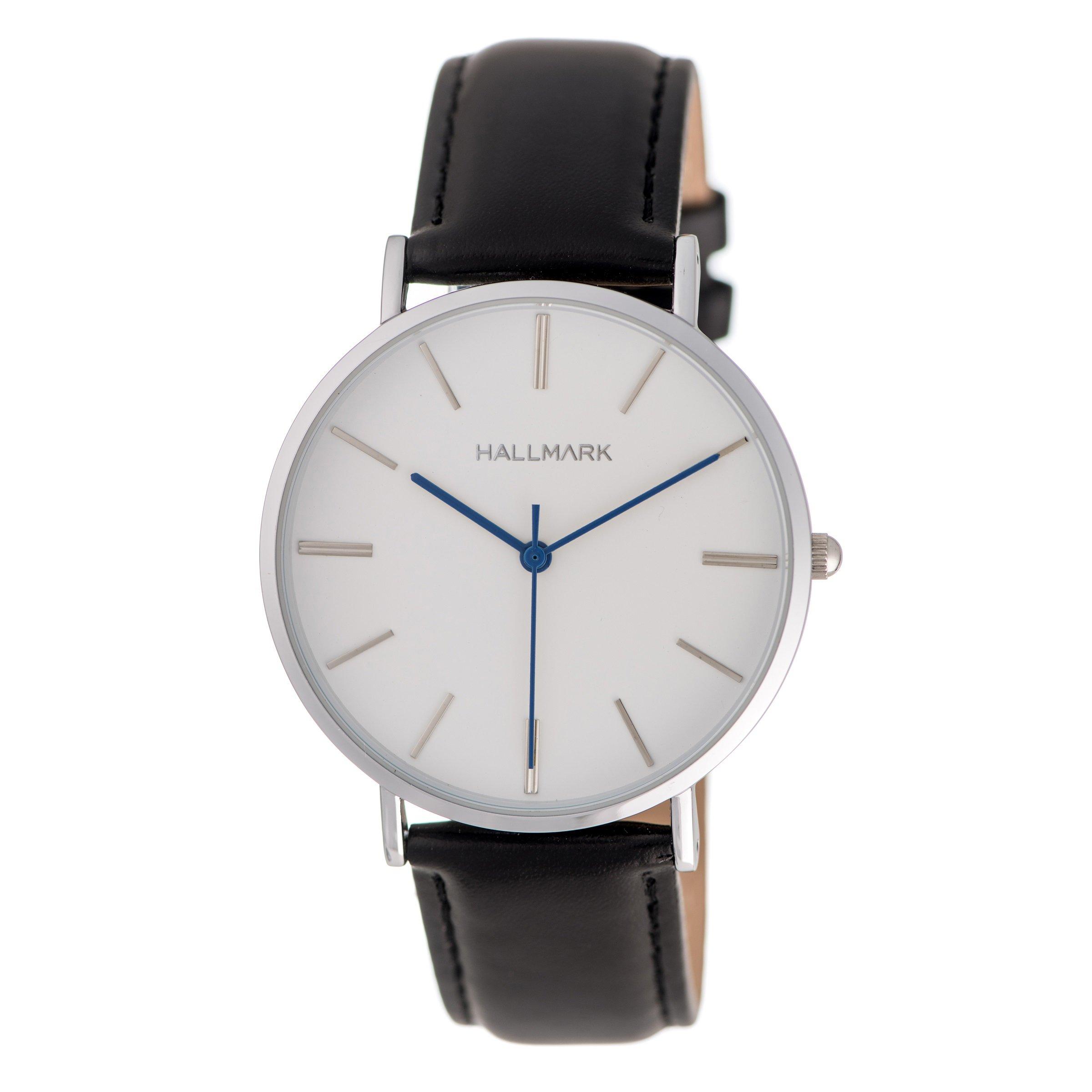 Black PU White Dial Watch (3098711) | Hallmark