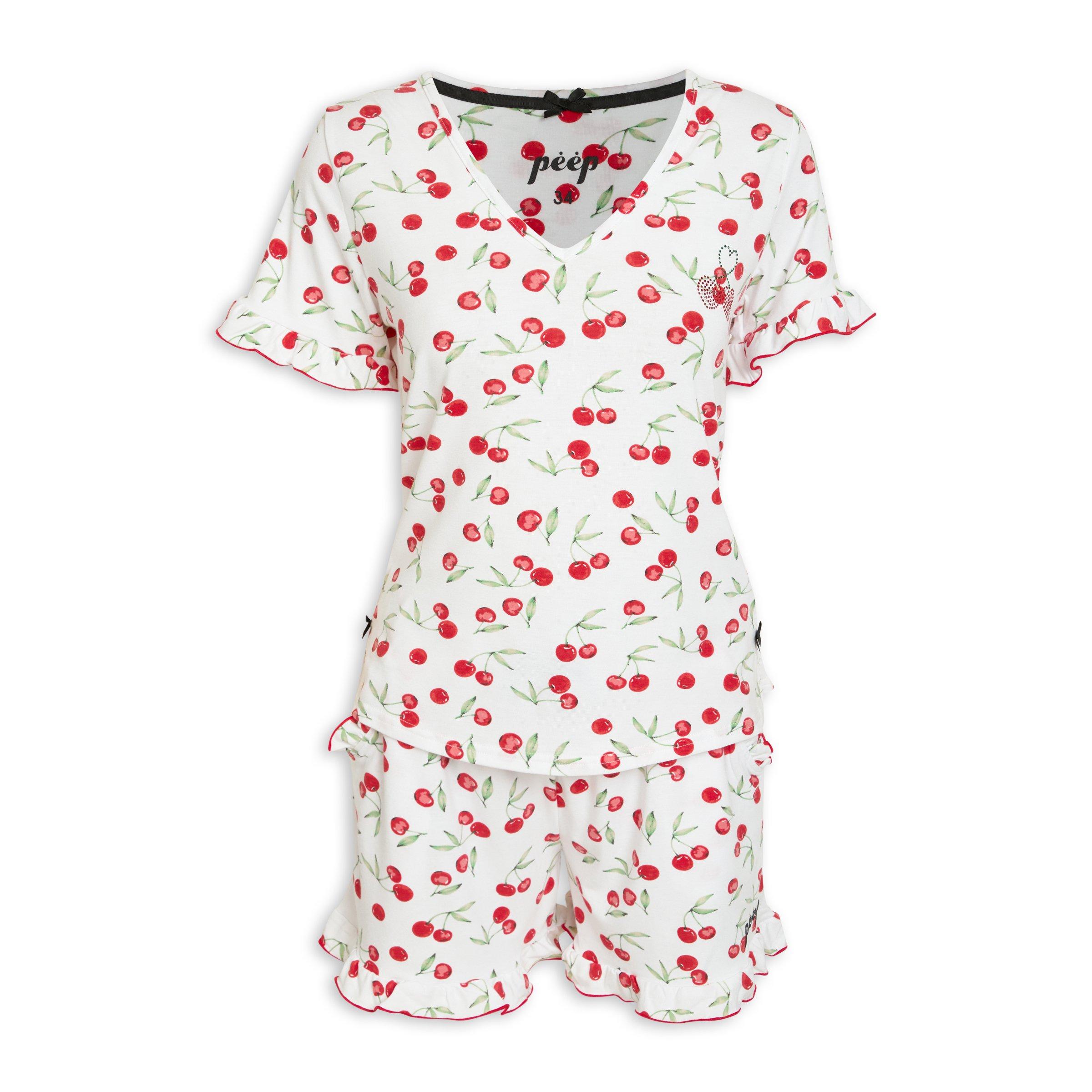 Cherry Print Pyjama Set (3105010) | Peep