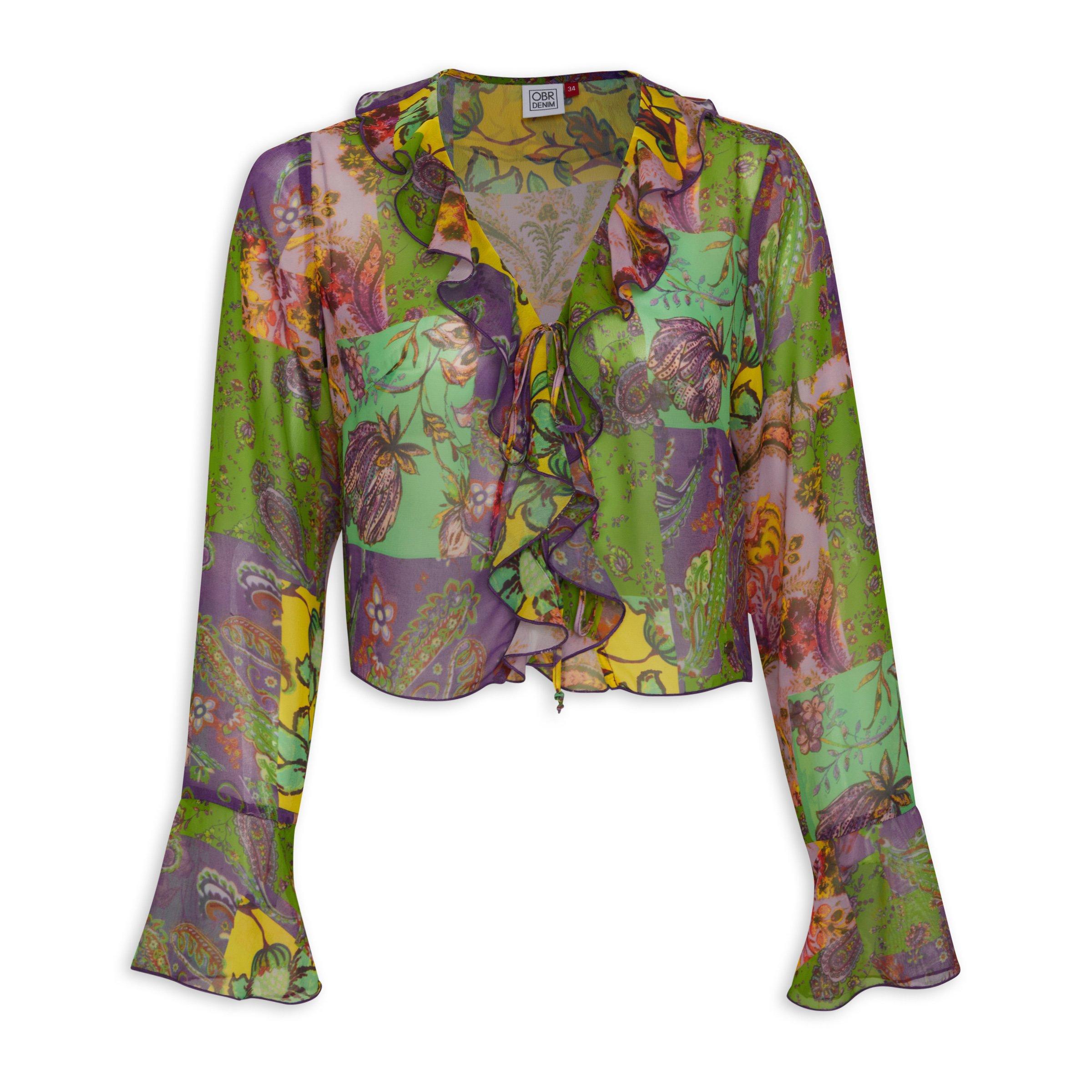 Green Patterned Blouse (3105643) | OUTBACK RED