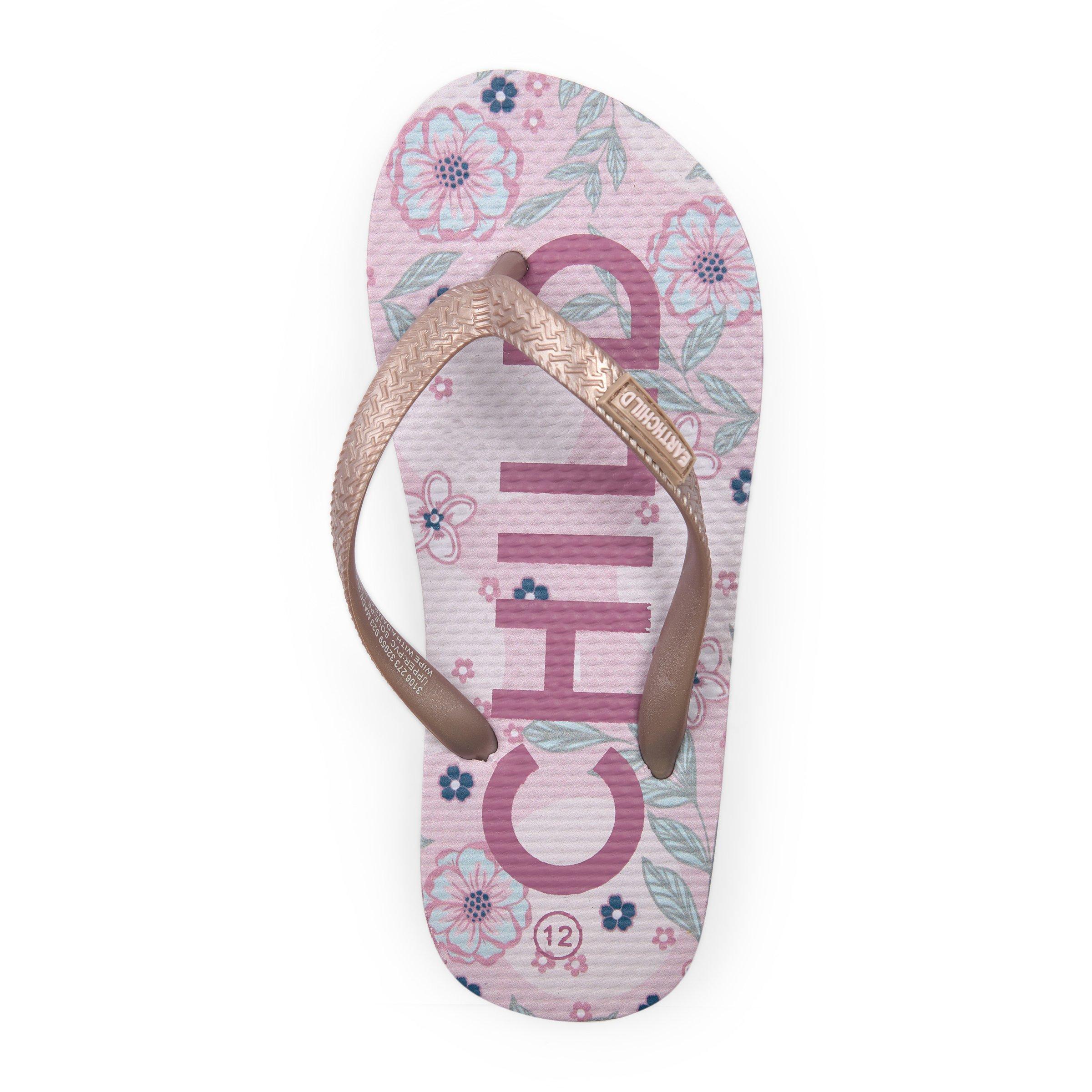 Girls Floral Flip Flops (3106273) | Earthchild