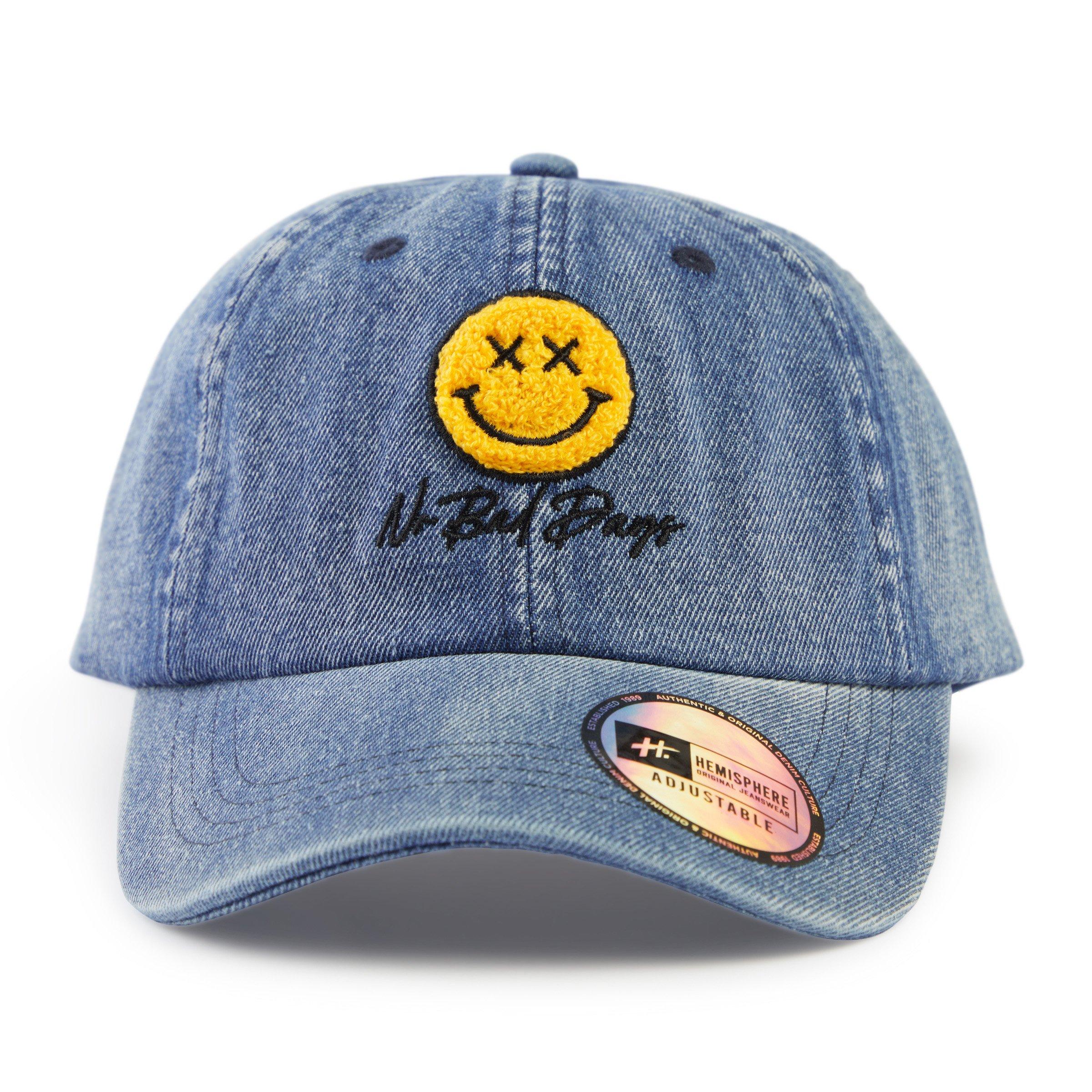 Sky Blue Denim Emoji Peak Cap (3106440) | Hemisphere